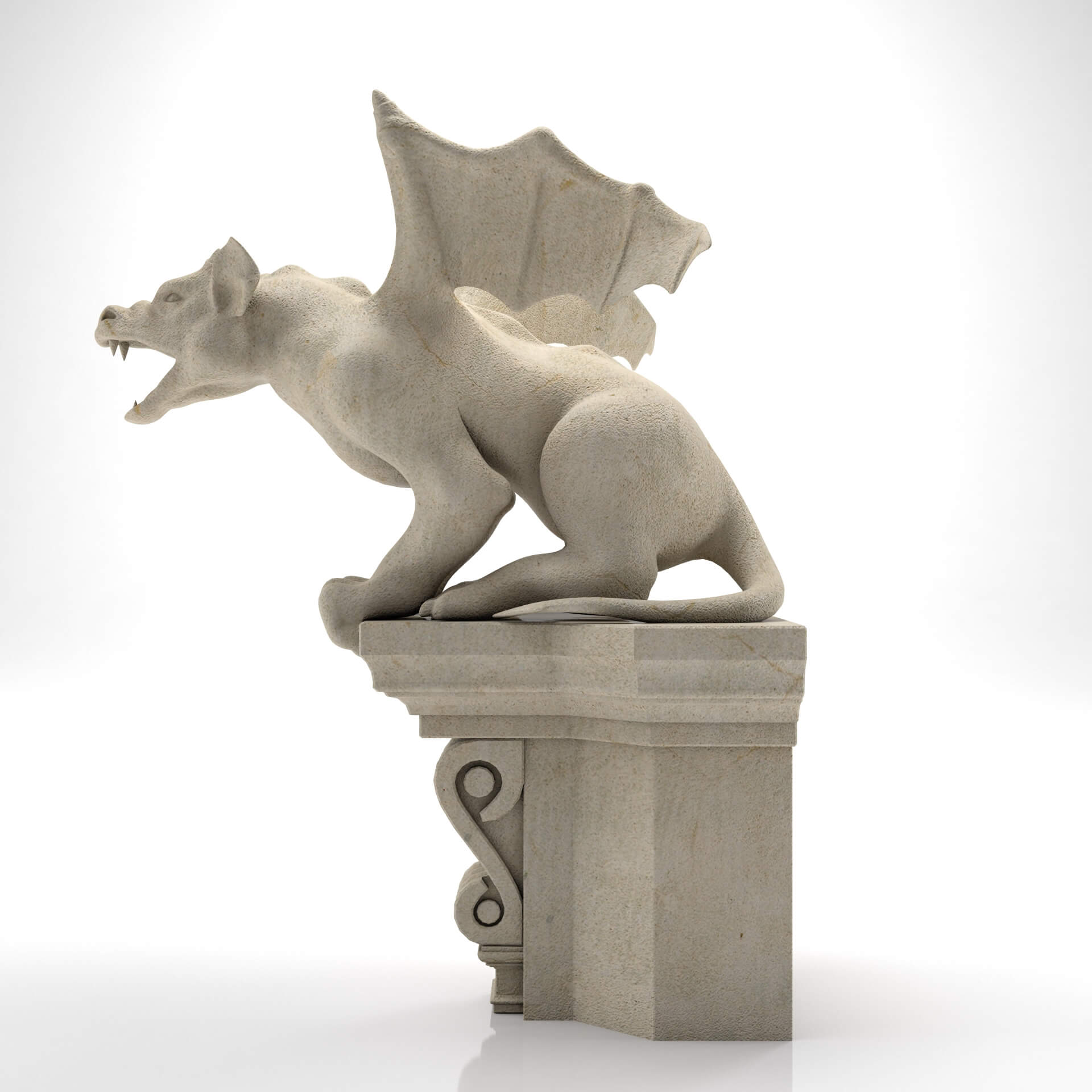 Gargoyle Gothic Statue - 3D Model by RenderBlade