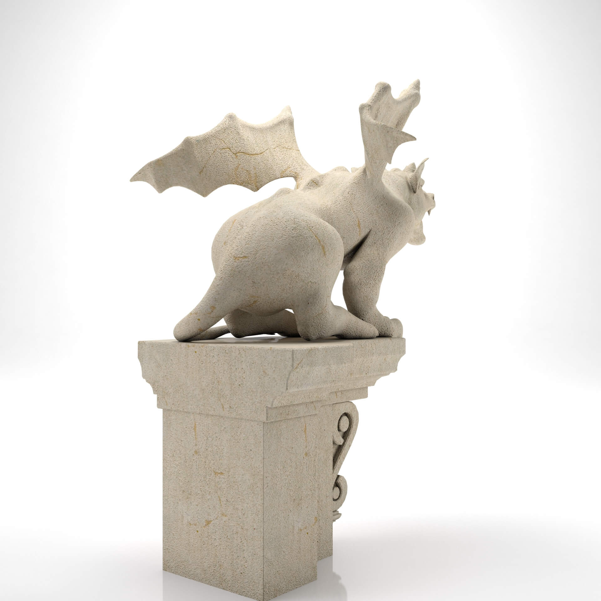 Gargoyle Gothic Statue - 3D Model by RenderBlade
