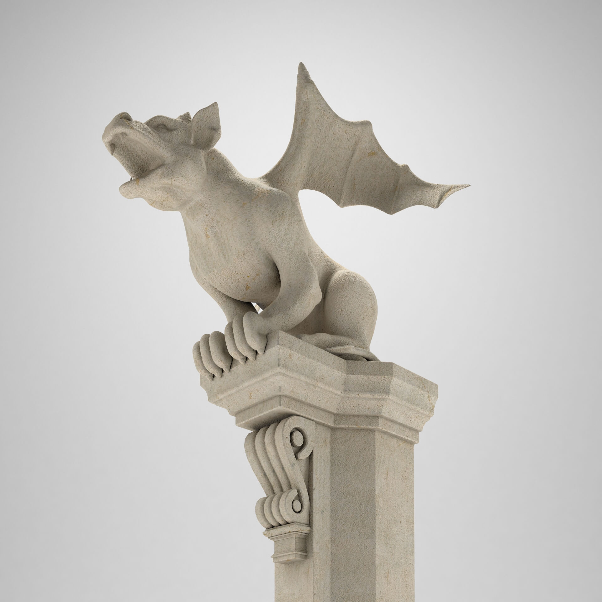 Gargoyle Gothic Statue - 3D Model by RenderBlade