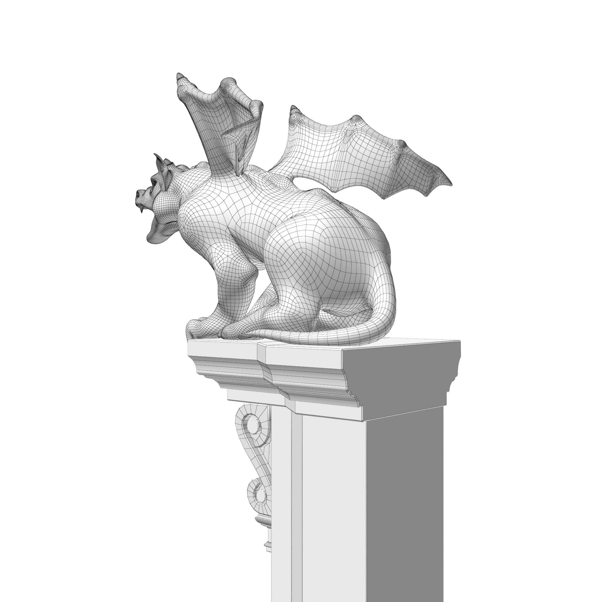 Gargoyle Gothic Statue - 3D Model by RenderBlade