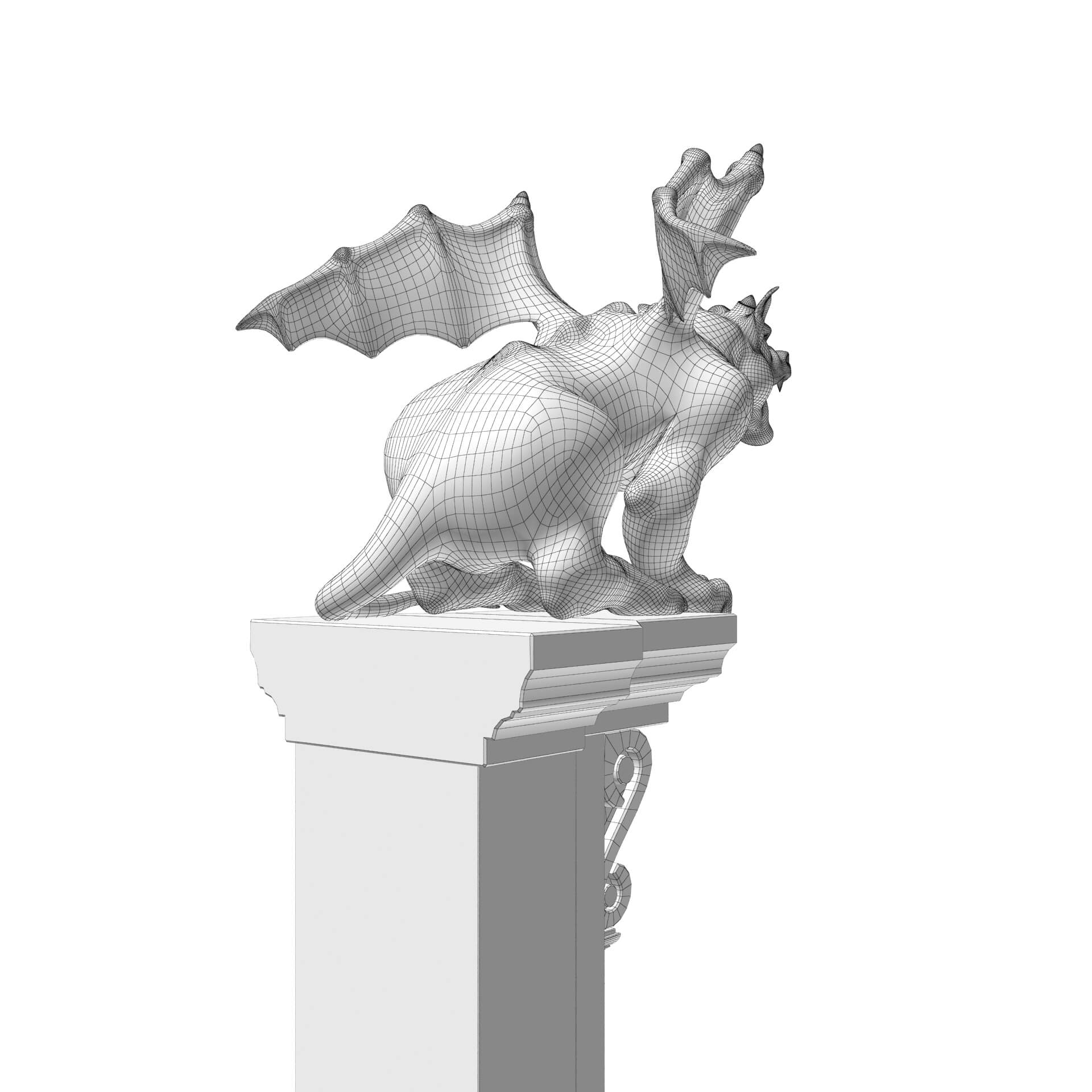 Gargoyle Gothic Statue - 3D Model by RenderBlade