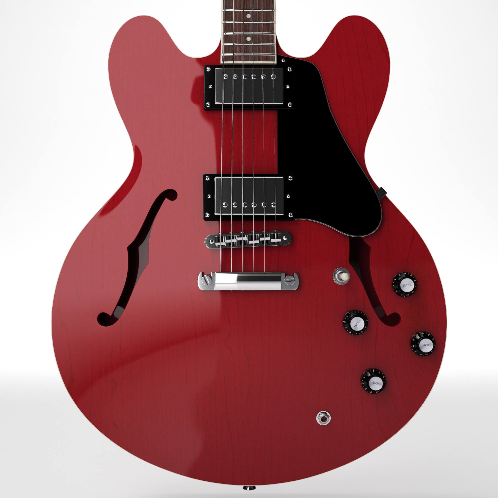 Gibson ES 335 Wine Red - 3D Model by RenderBlade
