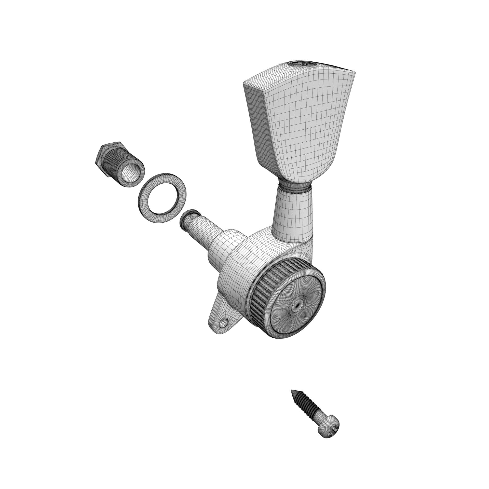 Gotoh Magnum Lock Guitar Tuners - 3D Model by RenderBlade