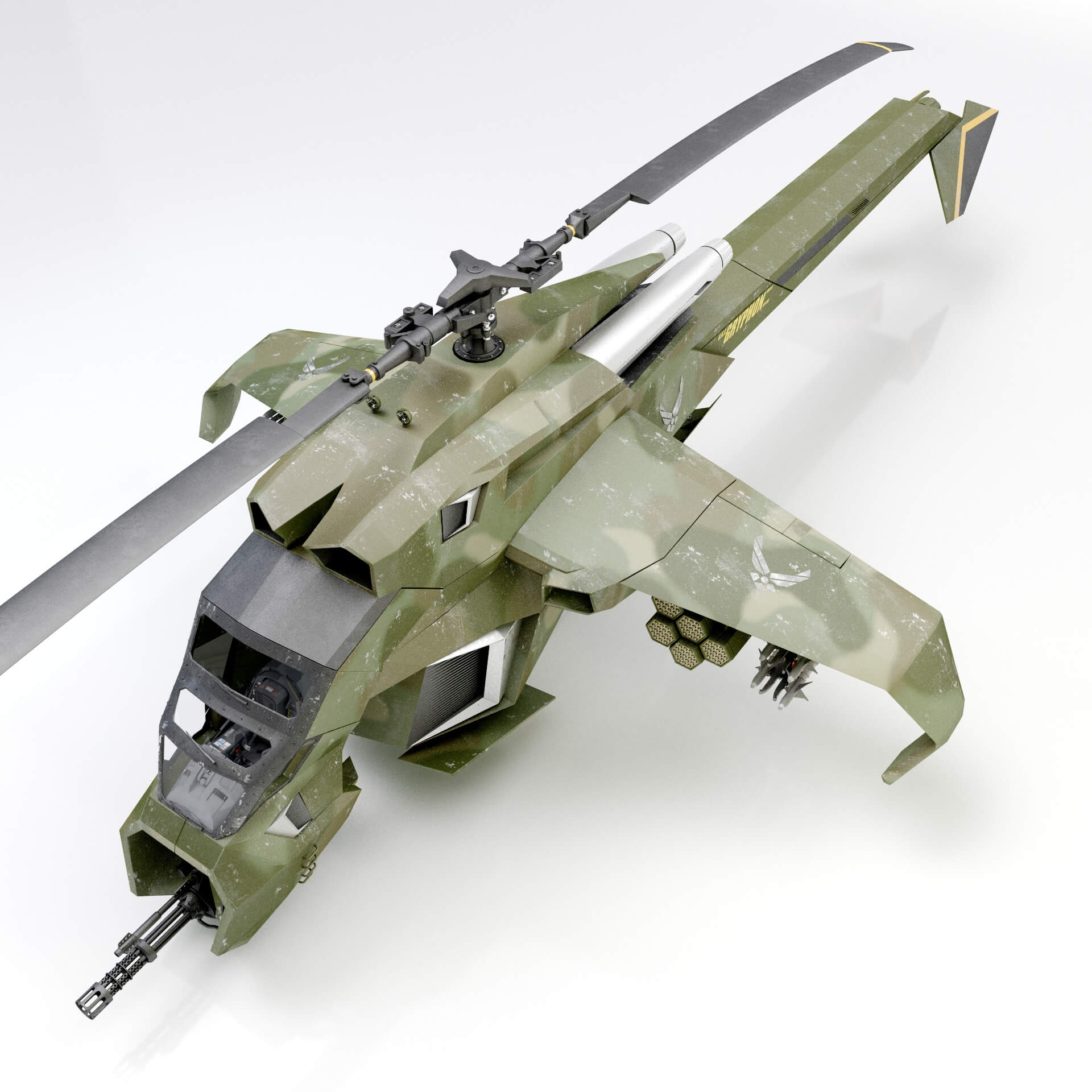 Helicopter Assault Prototype - 3D Model by RenderBlade