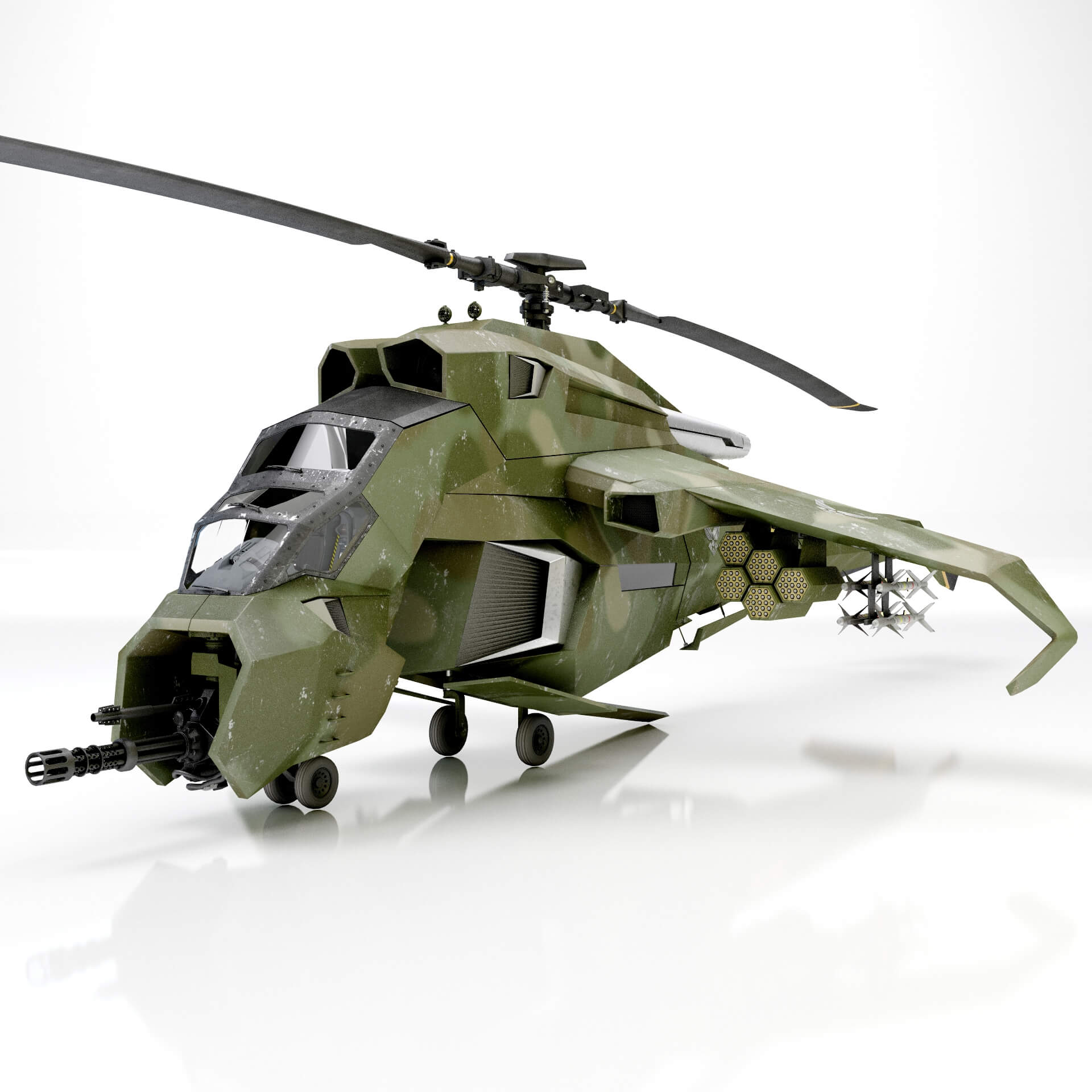 Helicopter Assault Prototype - 3D Model by RenderBlade