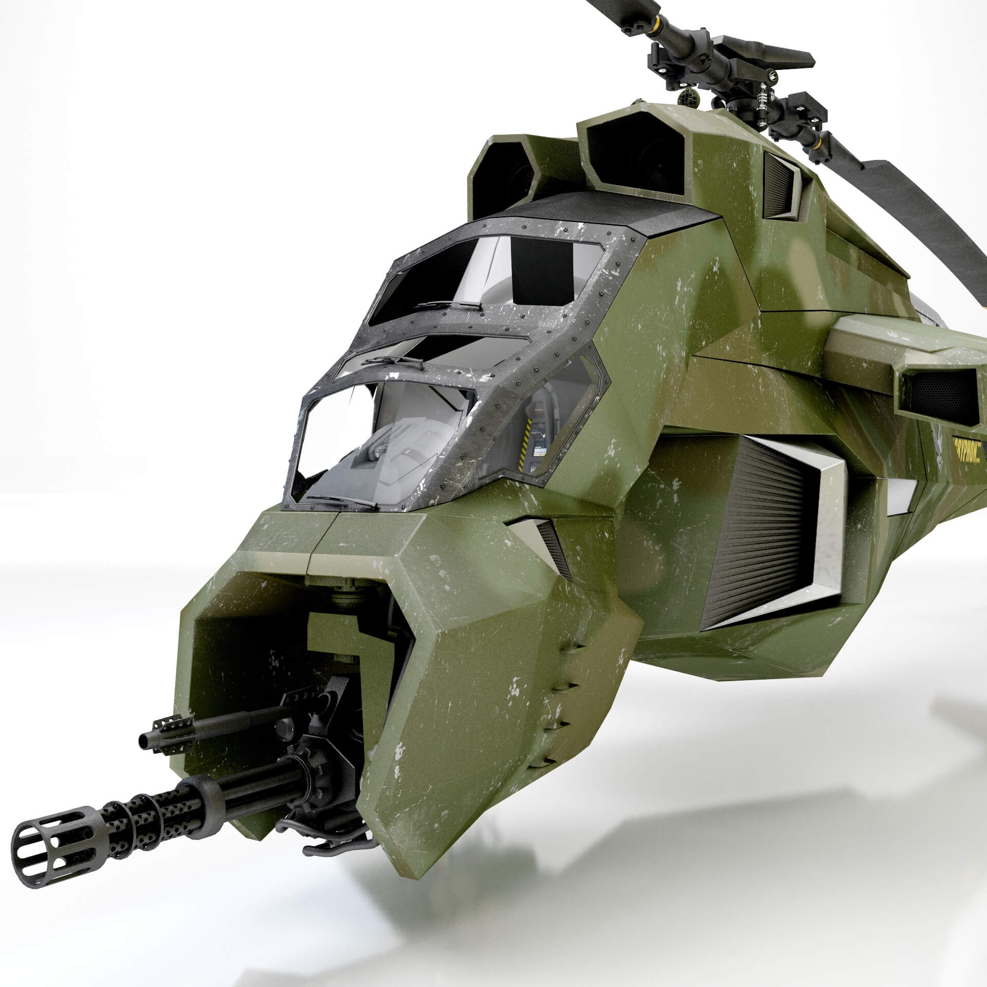 Helicopter Assault Prototype - 3D Model by RenderBlade