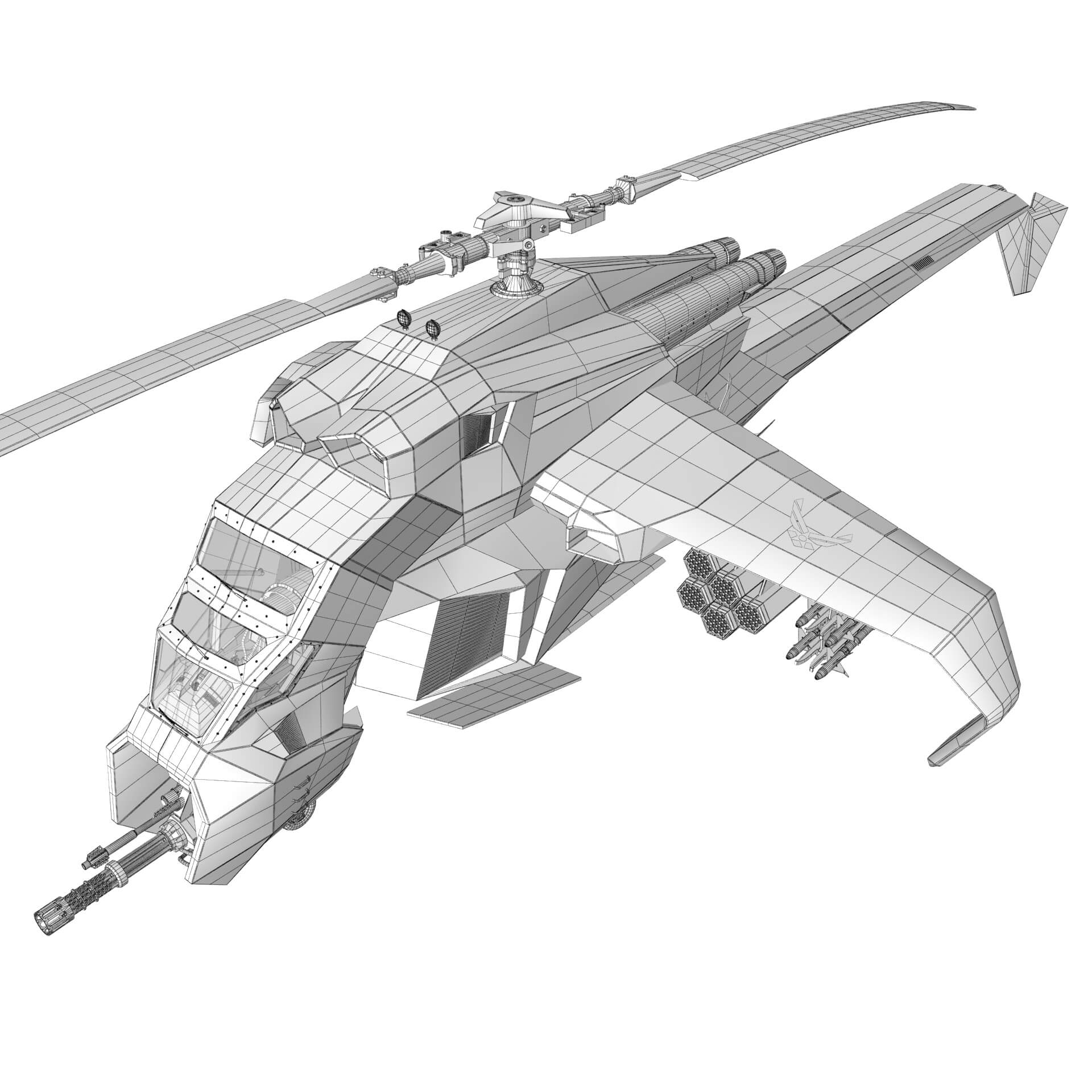 Helicopter Assault Prototype - 3D Model by RenderBlade