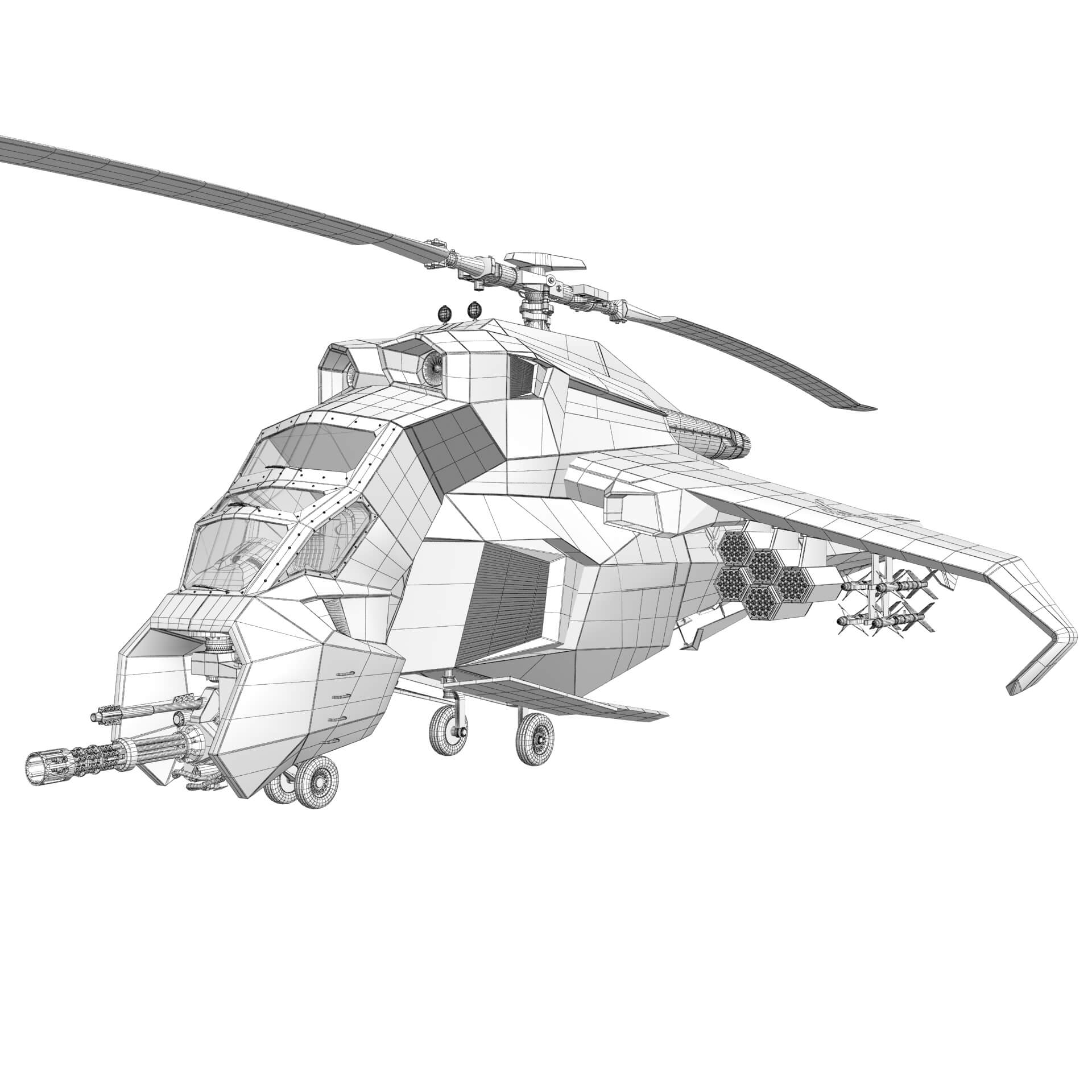 Helicopter Assault Prototype - 3D Model by RenderBlade