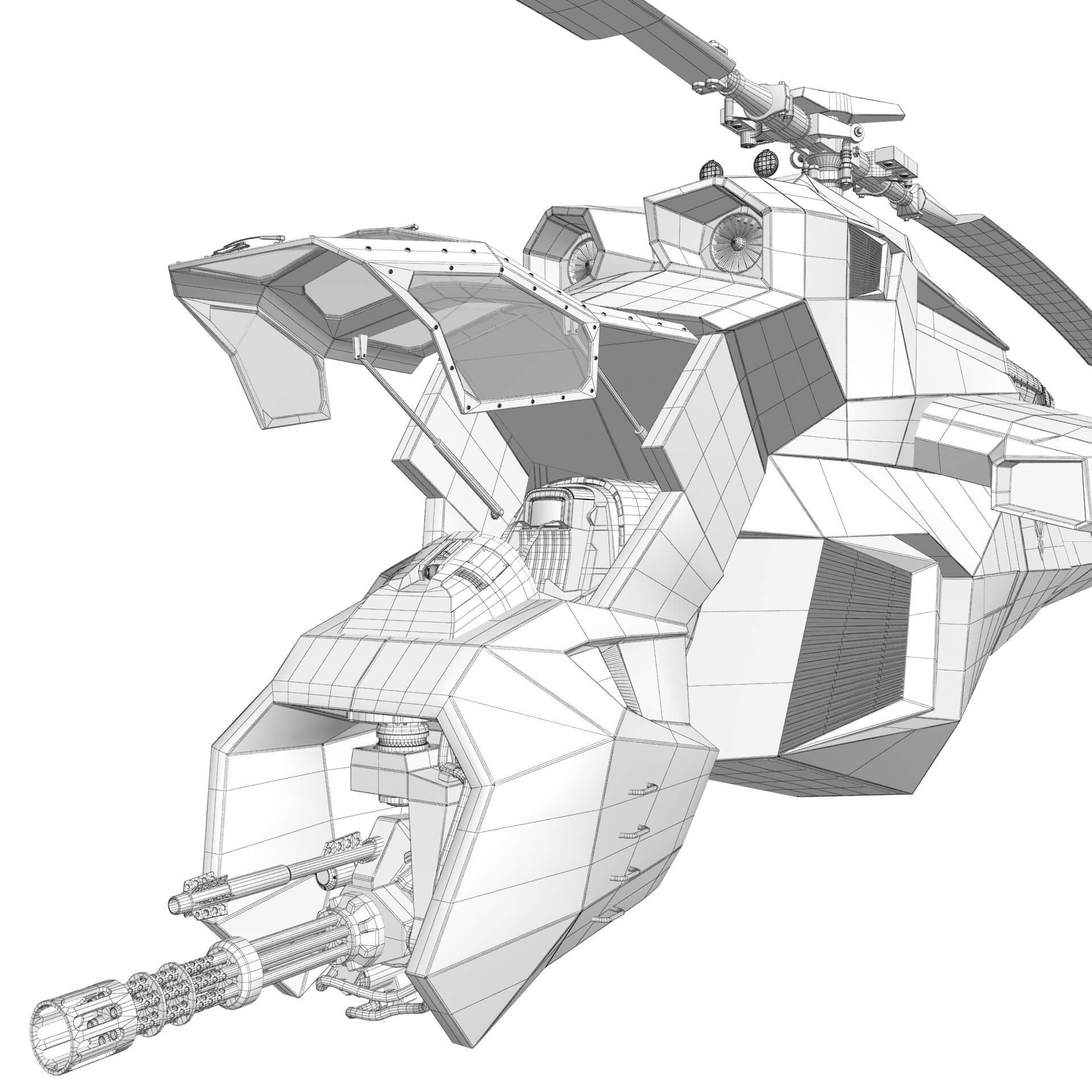 Helicopter Assault Prototype - 3D Model by RenderBlade