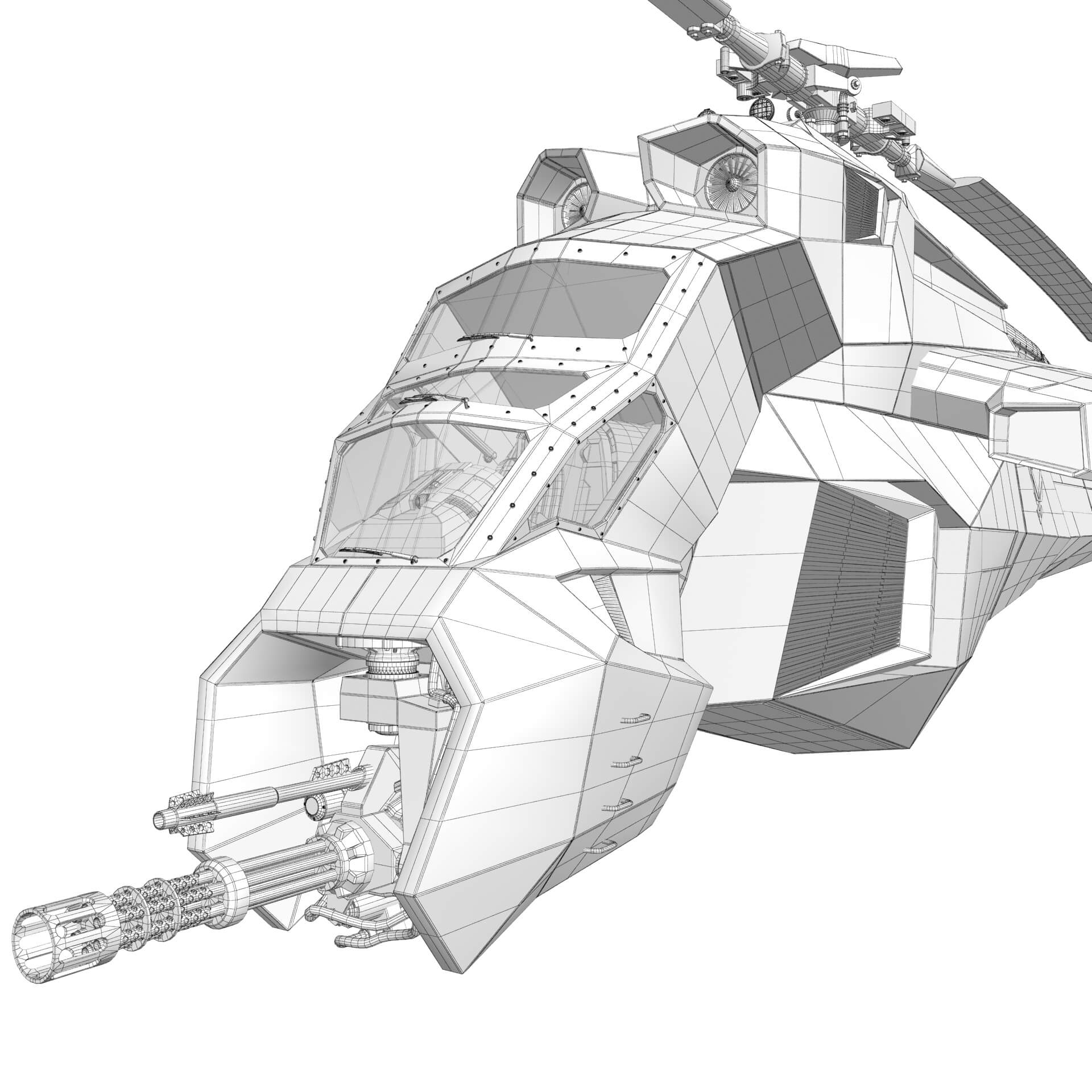 Helicopter Assault Prototype - 3D Model by RenderBlade