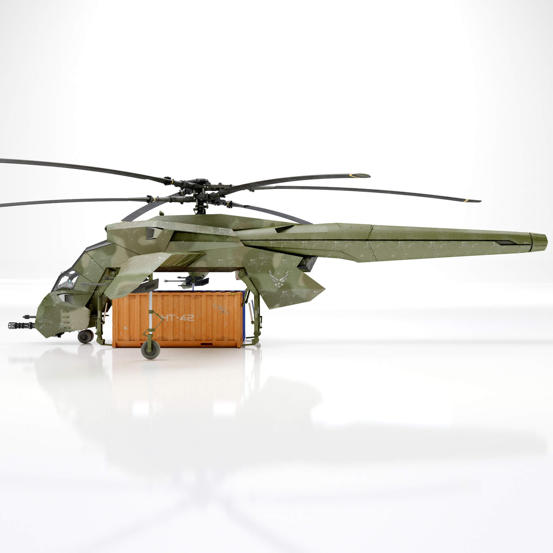 Helicopter Cargo Prototype - 3D Model by RenderBlade