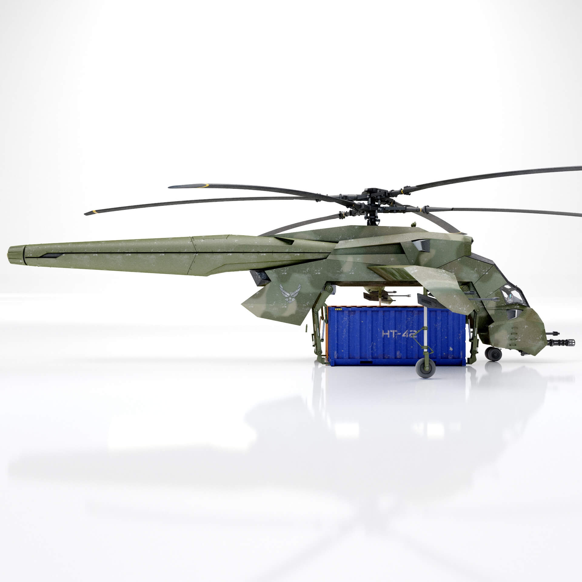 Helicopter Cargo Prototype - 3D Model by RenderBlade