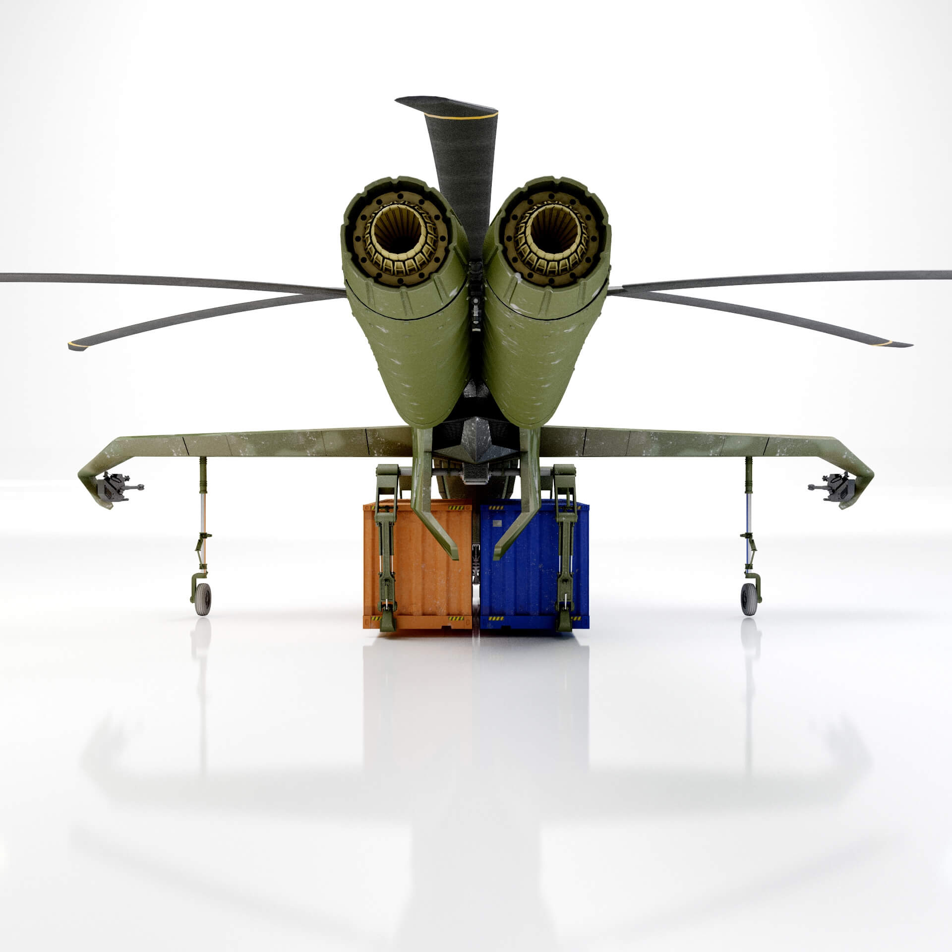 Helicopter Cargo Prototype - 3D Model by RenderBlade