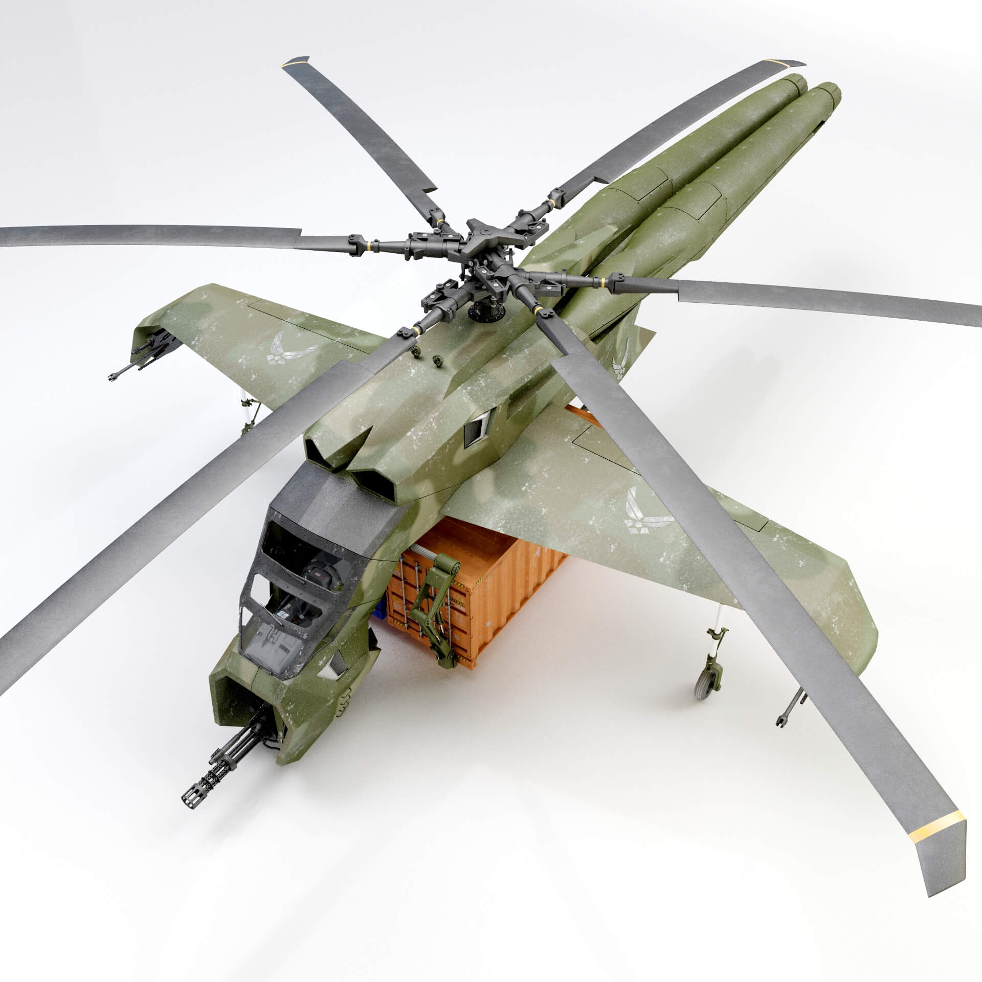 Helicopter Cargo Prototype - 3D Model by RenderBlade