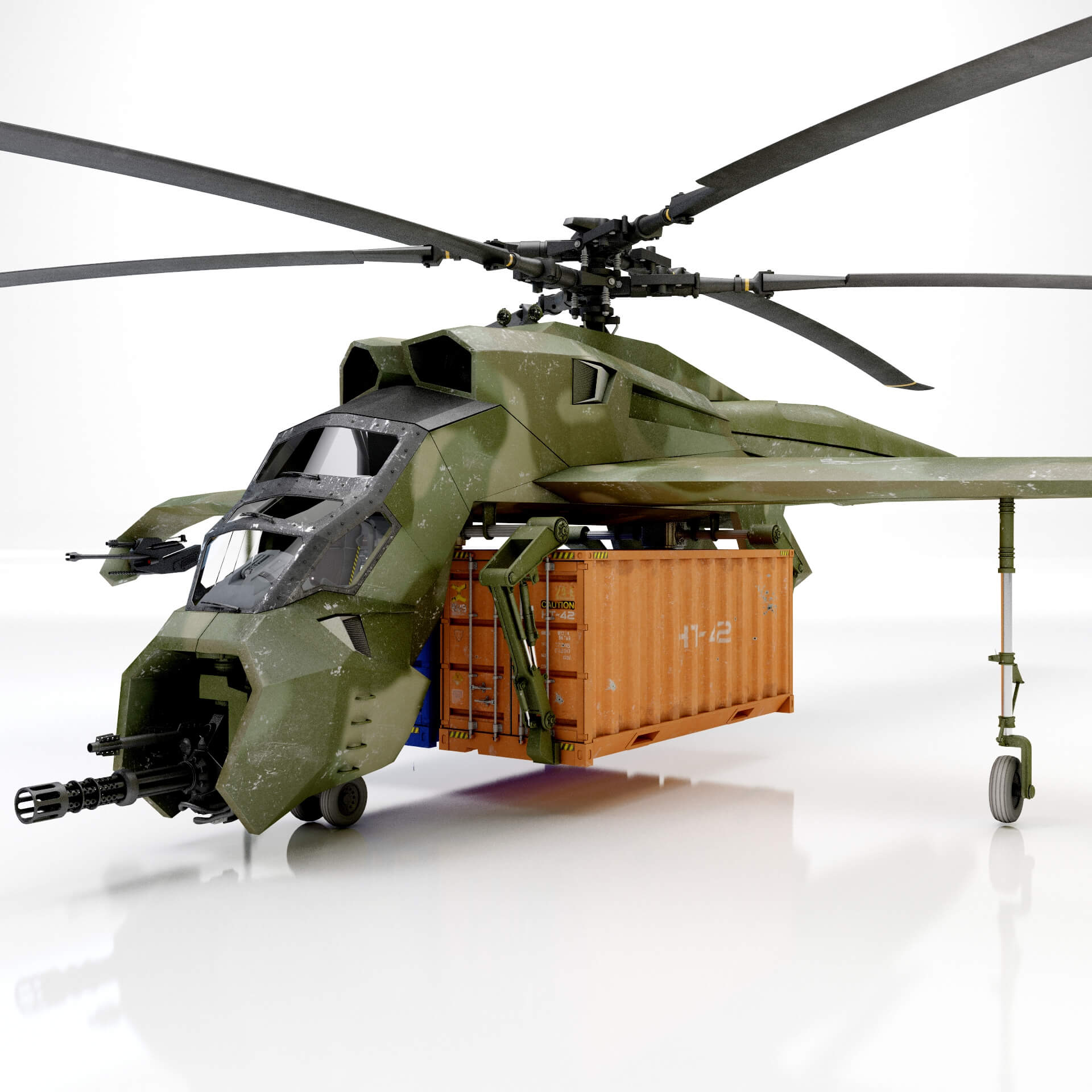 Helicopter Cargo Prototype - 3D Model by RenderBlade