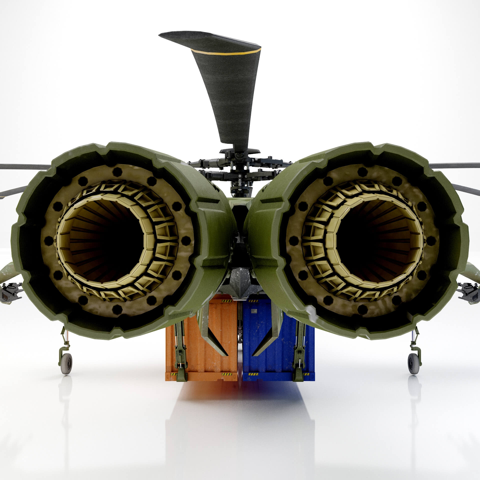 Helicopter Cargo Prototype - 3D Model by RenderBlade