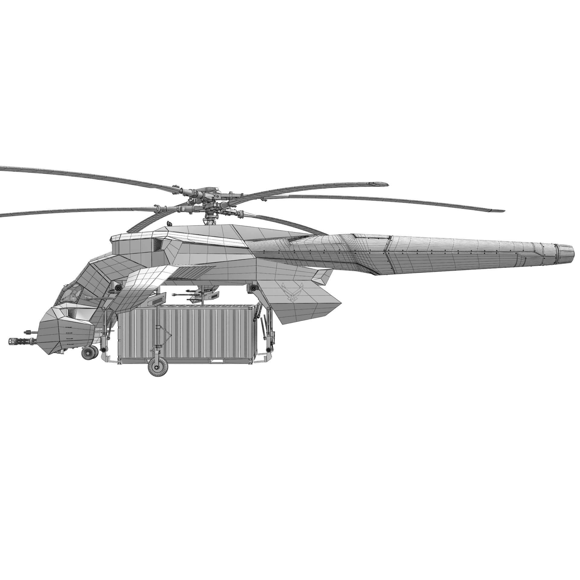 Helicopter Cargo Prototype - 3D Model by RenderBlade