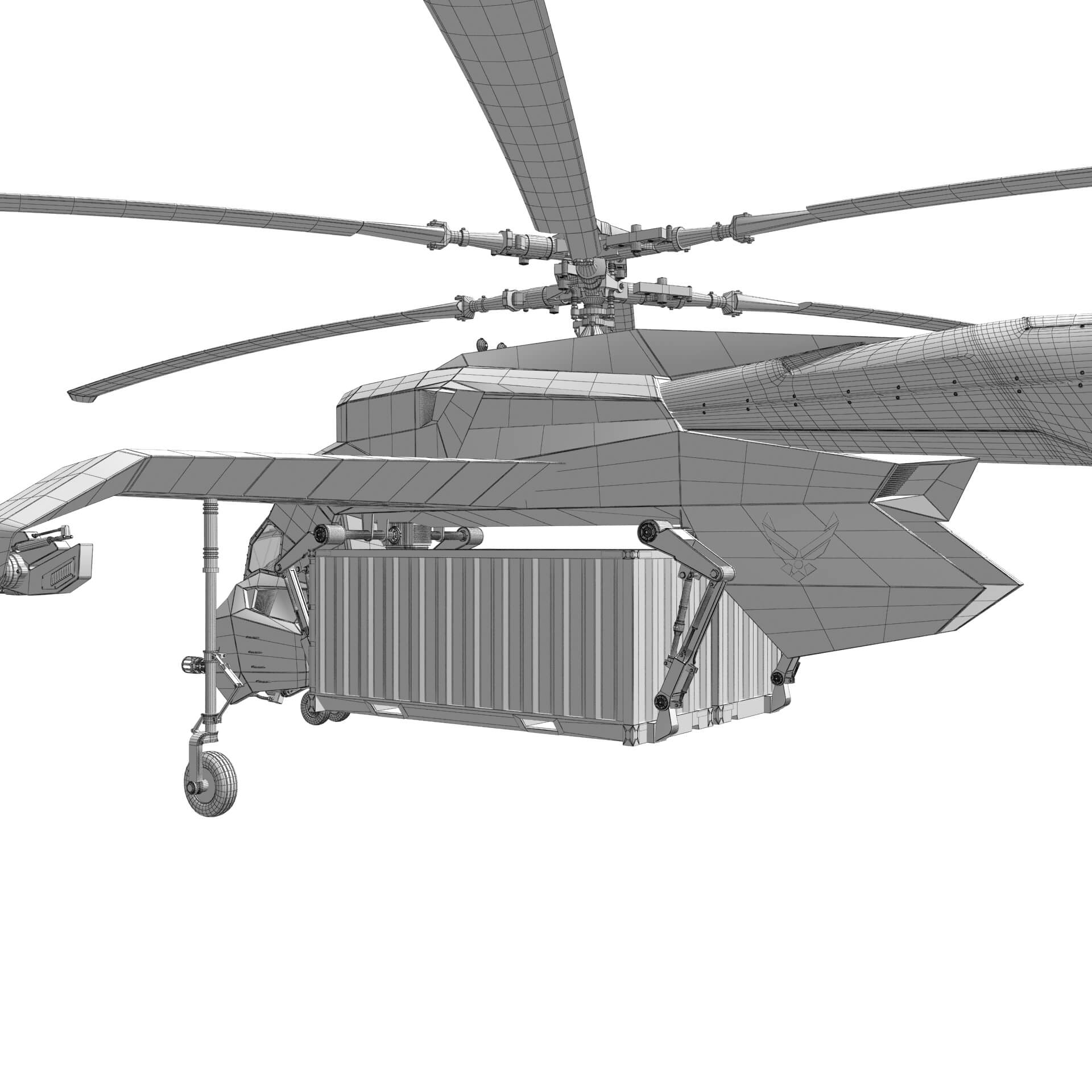 Helicopter Cargo Prototype - 3D Model by RenderBlade