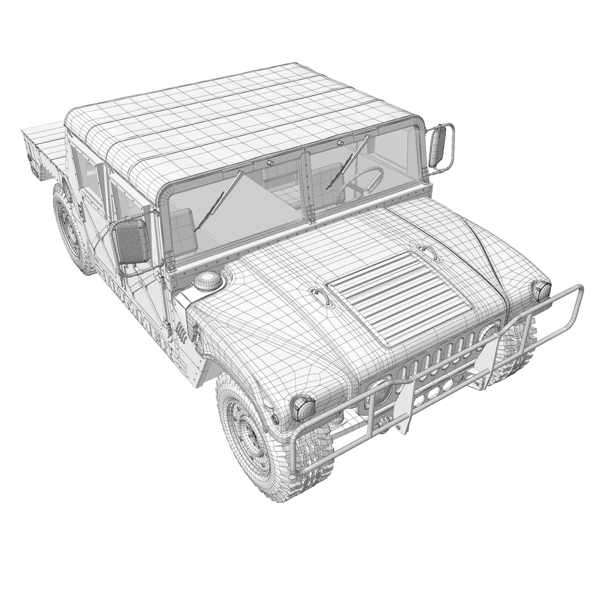 Hummer H1 Humvee - 3D Model by RenderBlade