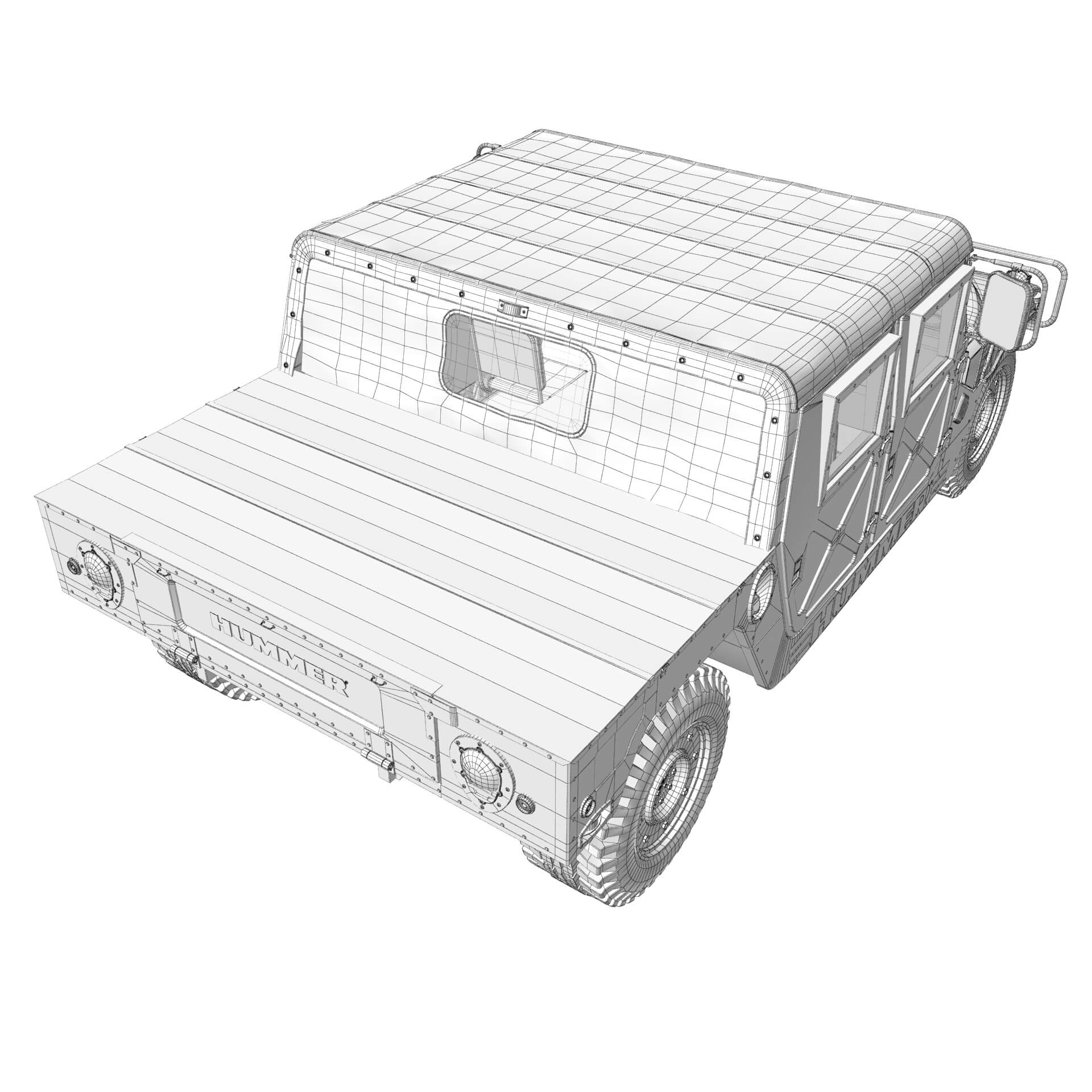 Hummer H1 Humvee - 3D Model by RenderBlade
