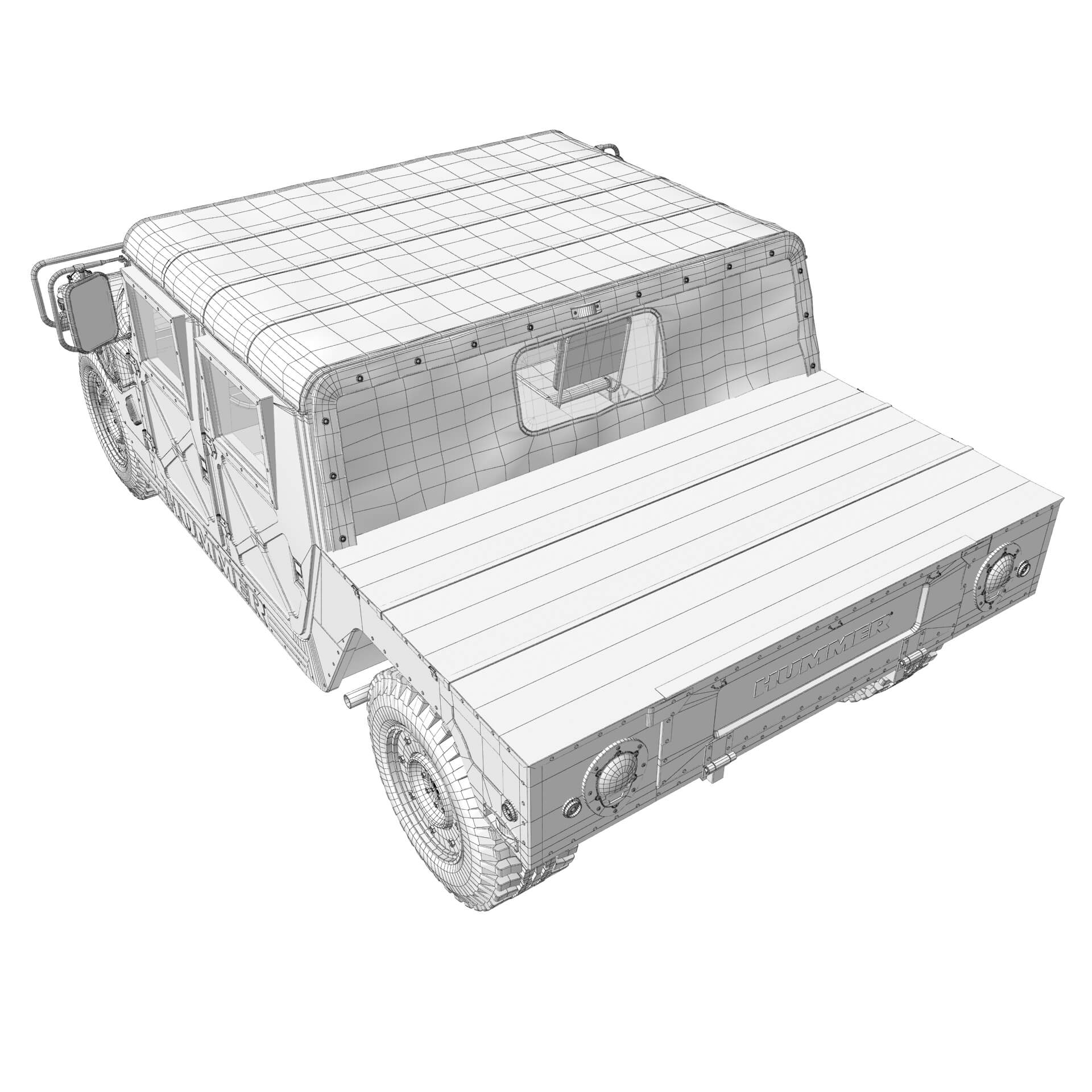 Hummer H1 Humvee - 3D Model by RenderBlade