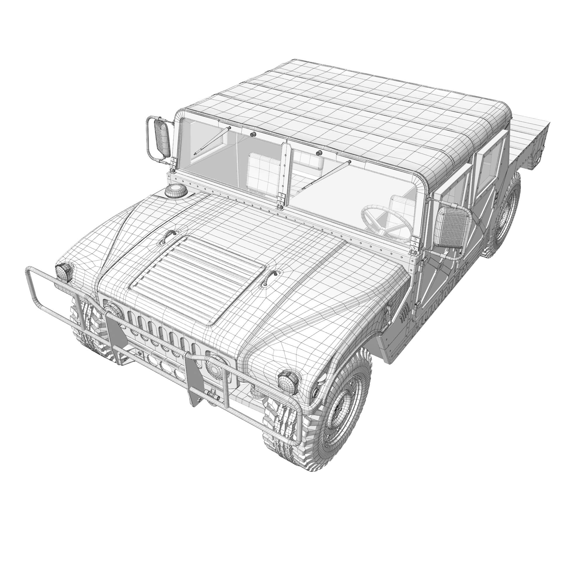 Hummer H1 Humvee - 3D Model by RenderBlade