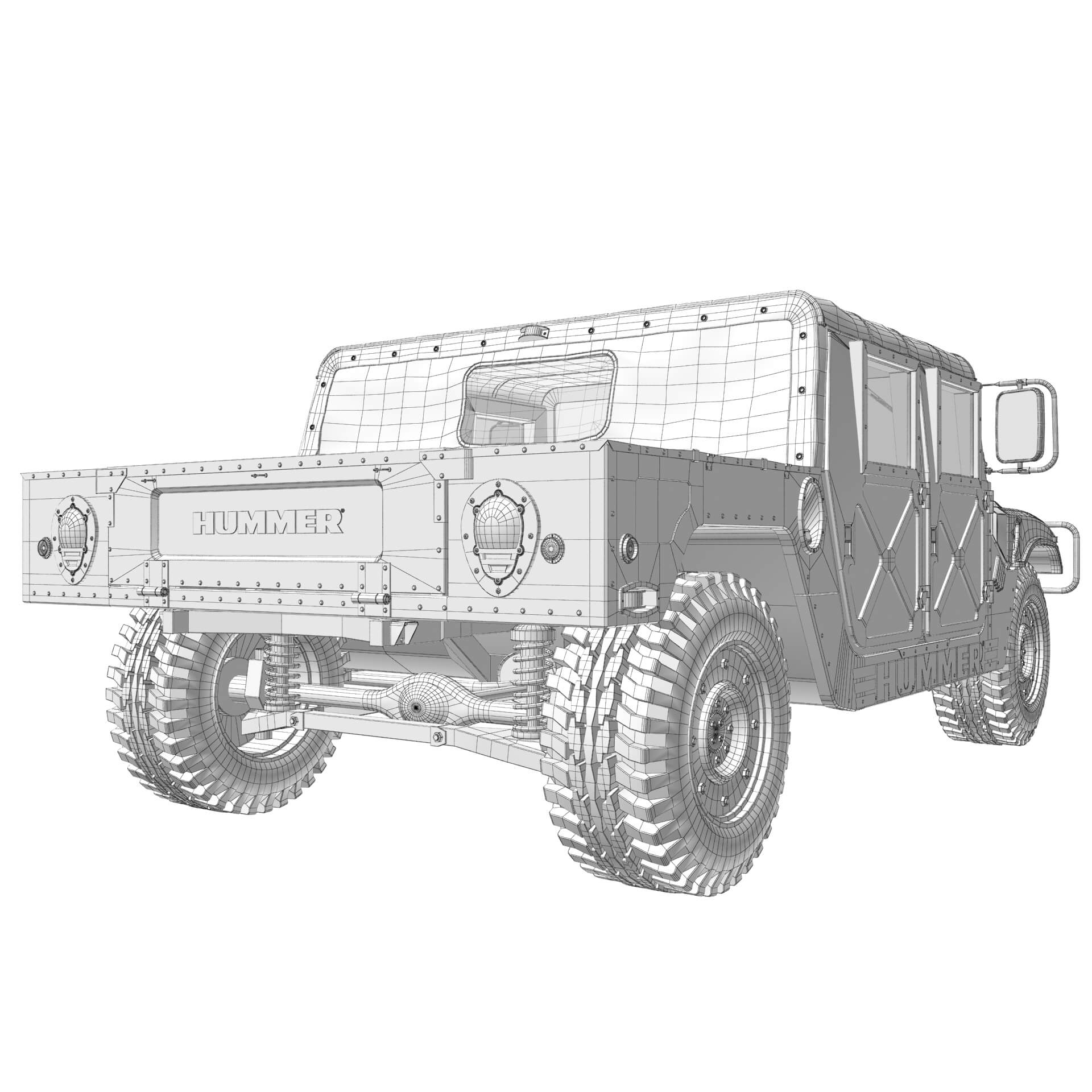 Hummer H1 Humvee - 3D Model by RenderBlade