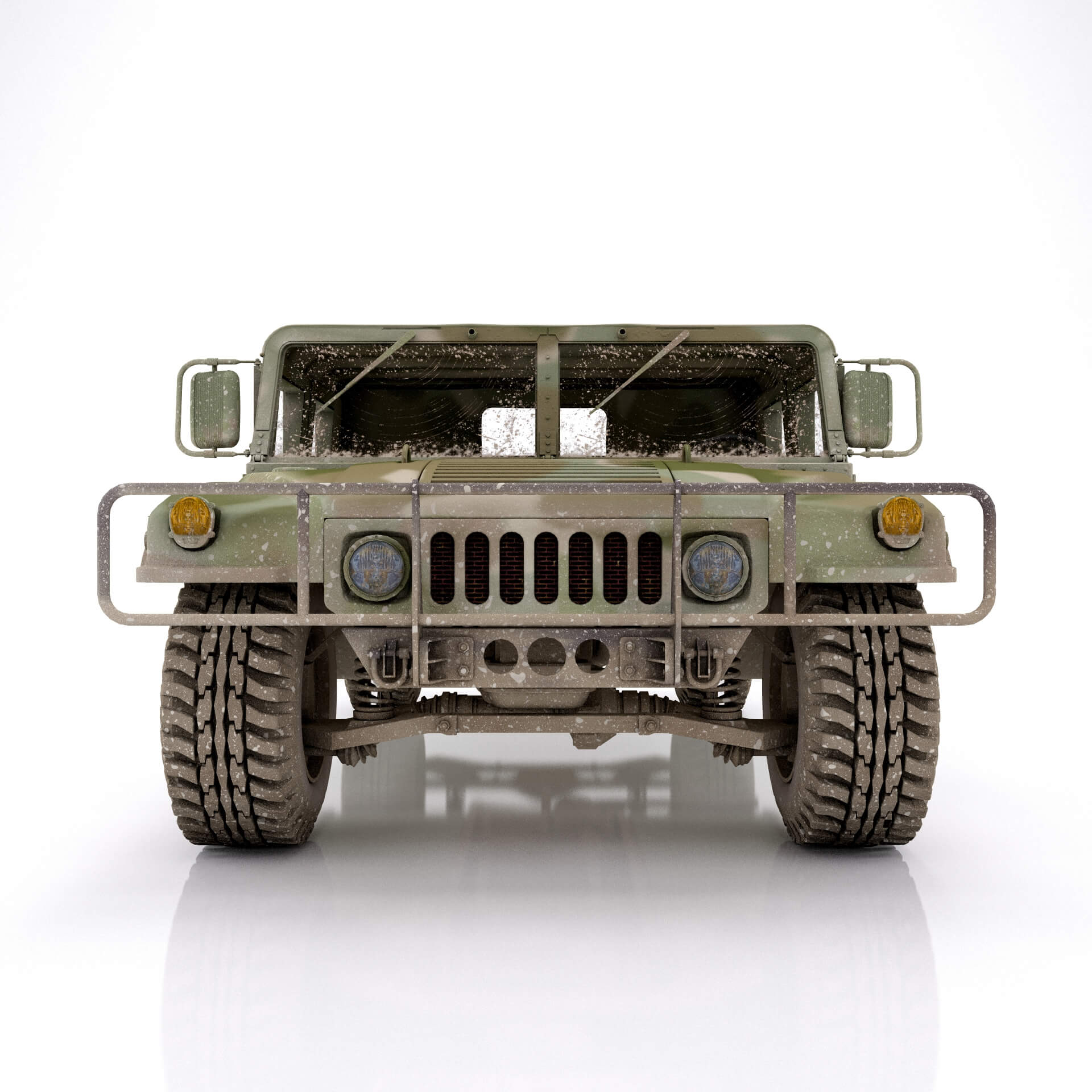 Hummer H1 Military Camouflage - 3D Model by RenderBlade