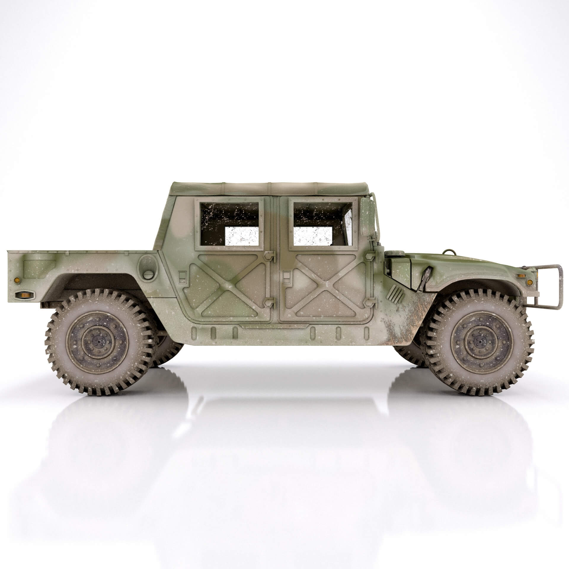 Hummer H1 Military Camouflage - 3D Model by RenderBlade