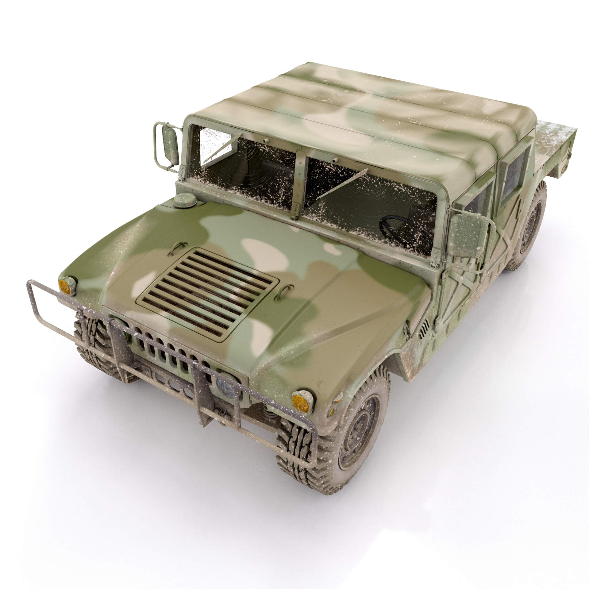 Hummer H1 Military Camouflage - 3D Model by RenderBlade