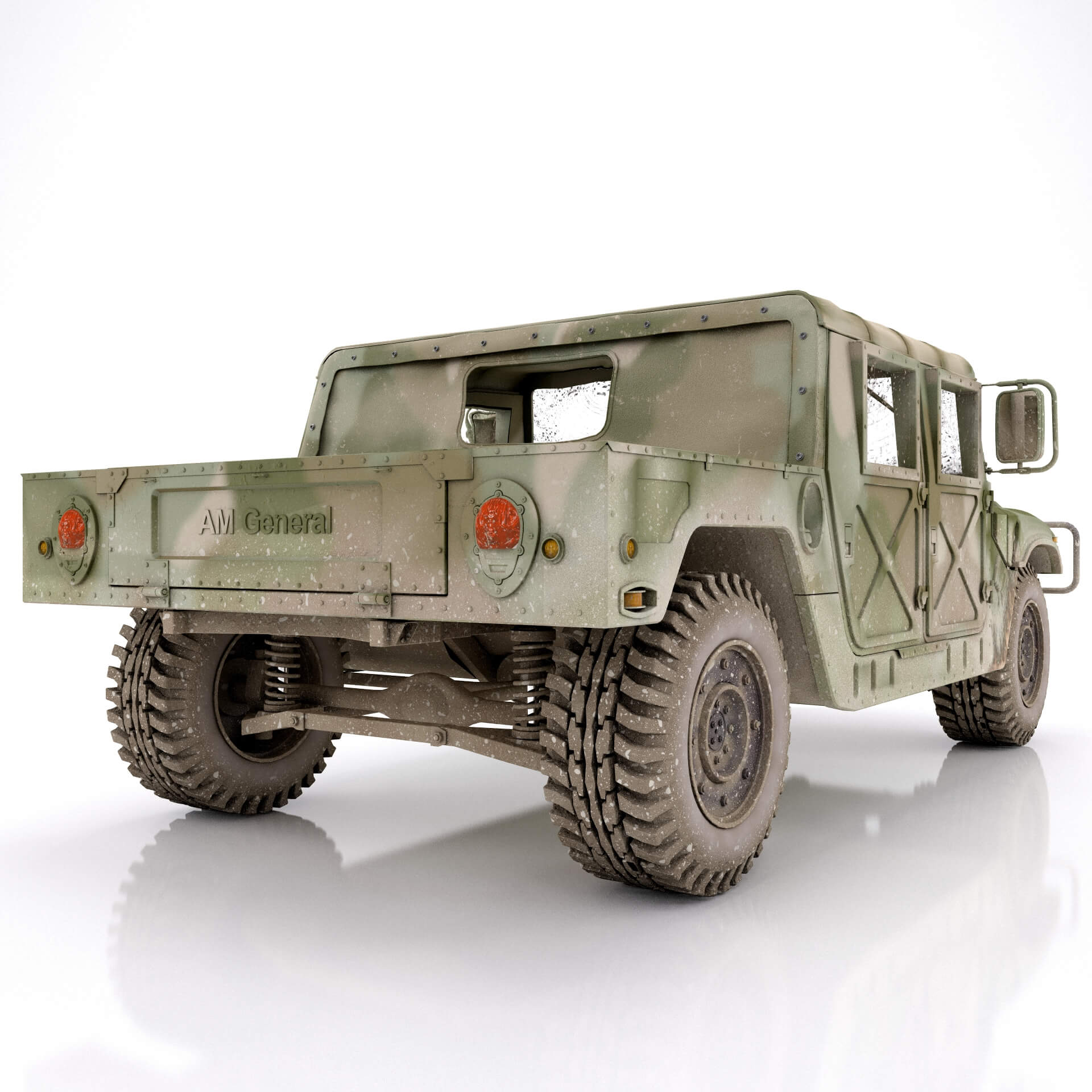 Hummer H1 Military Camouflage - 3D Model by RenderBlade