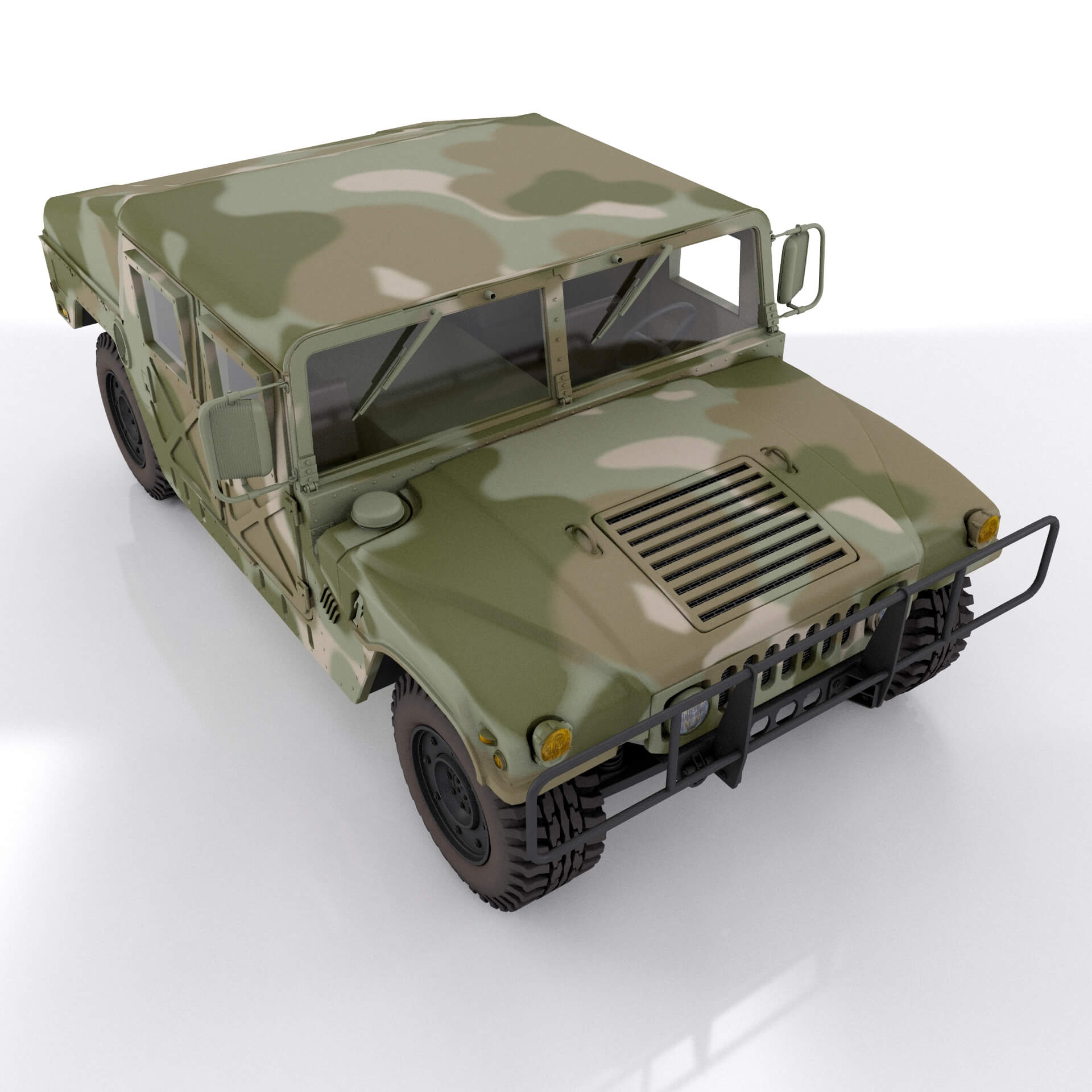Hummer H1 Military Camouflage - 3D Model by RenderBlade