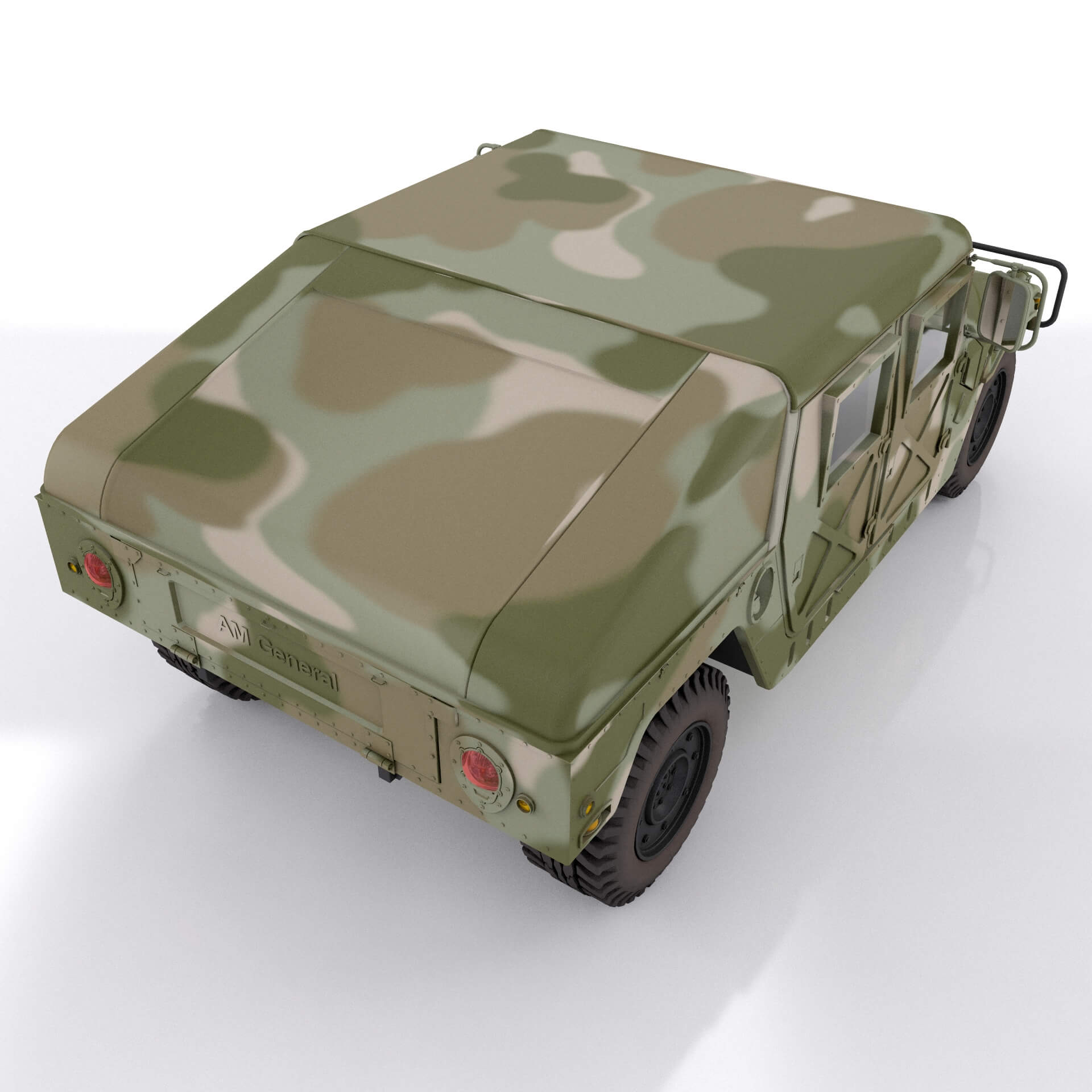 Hummer H1 Military Camouflage - 3D Model by RenderBlade