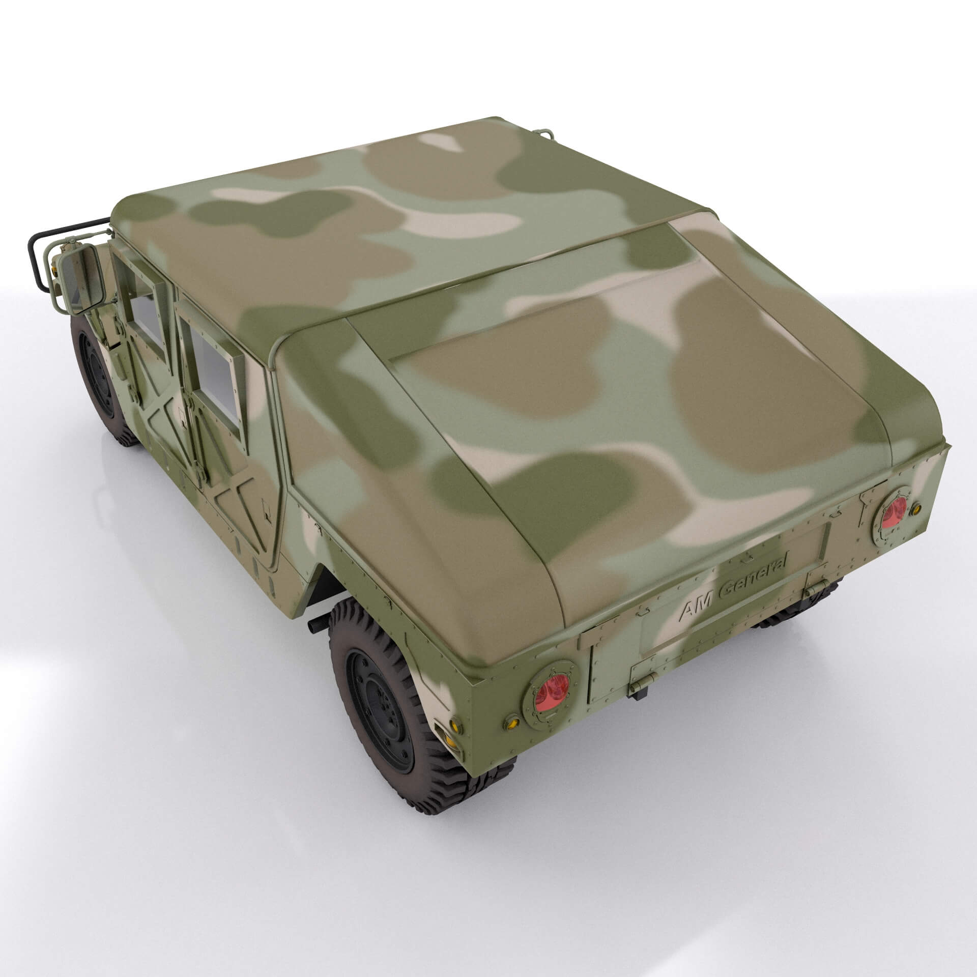 Hummer H1 Military Camouflage - 3D Model by RenderBlade