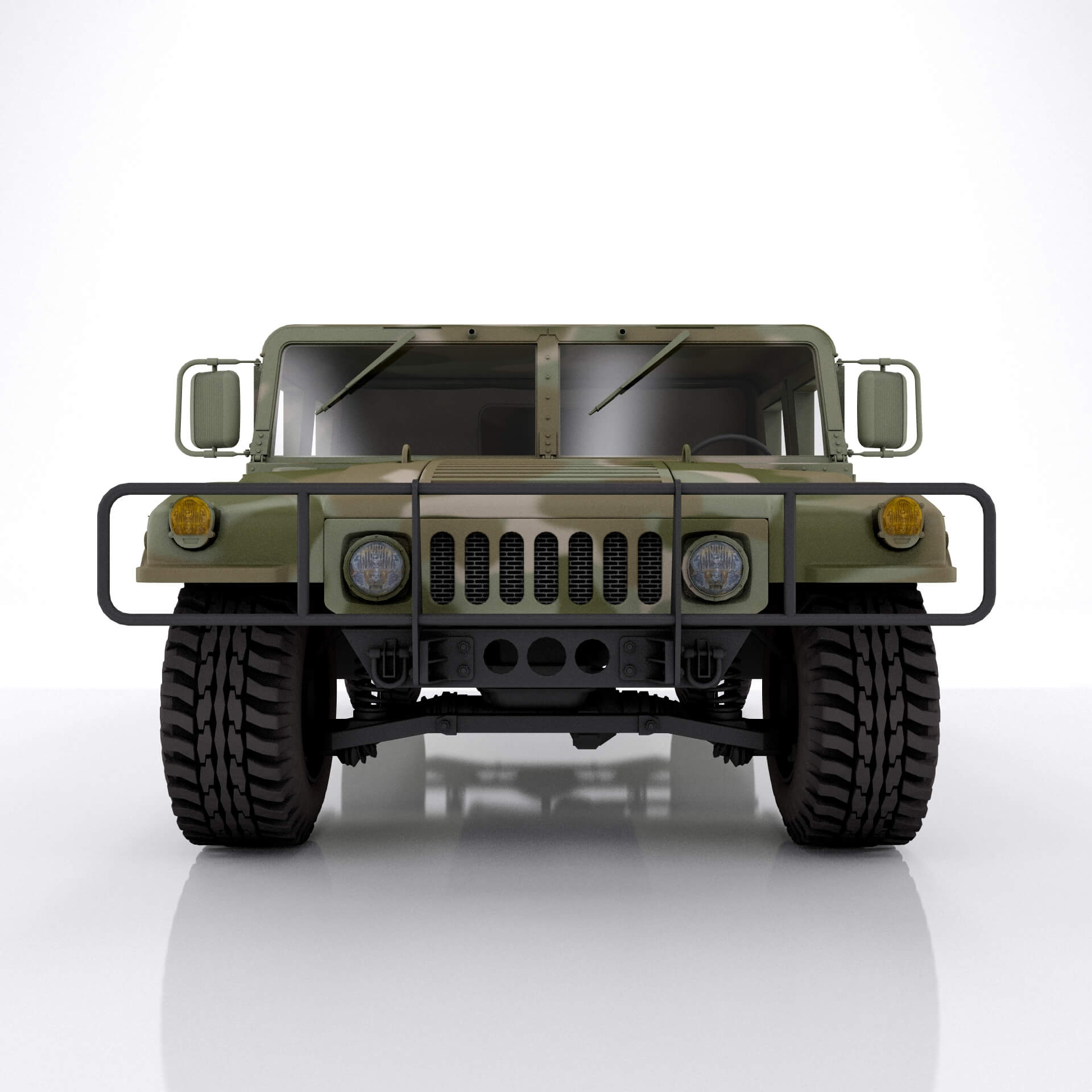 Hummer H1 Military Camouflage - 3D Model by RenderBlade