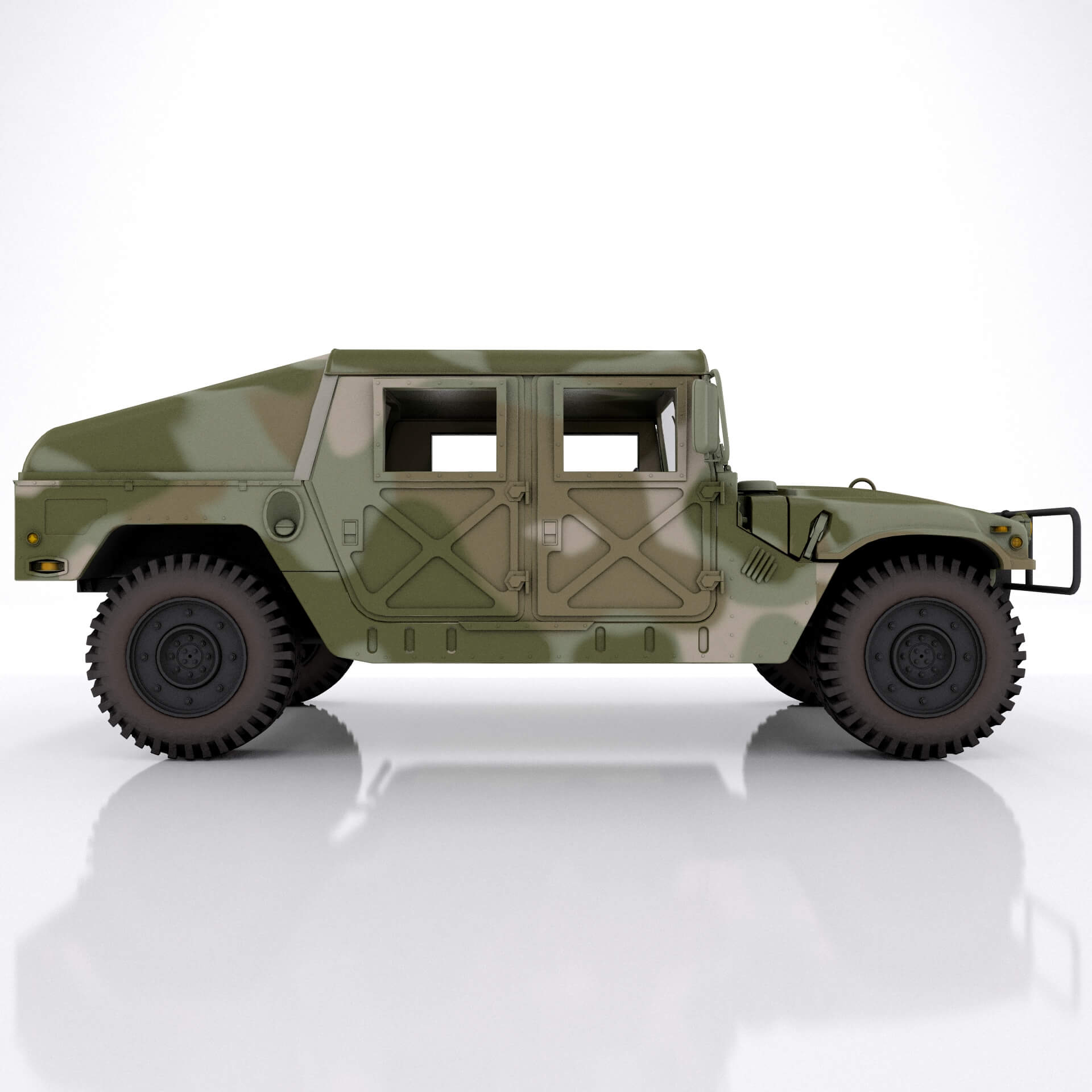 Hummer H1 Military Camouflage - 3D Model by RenderBlade