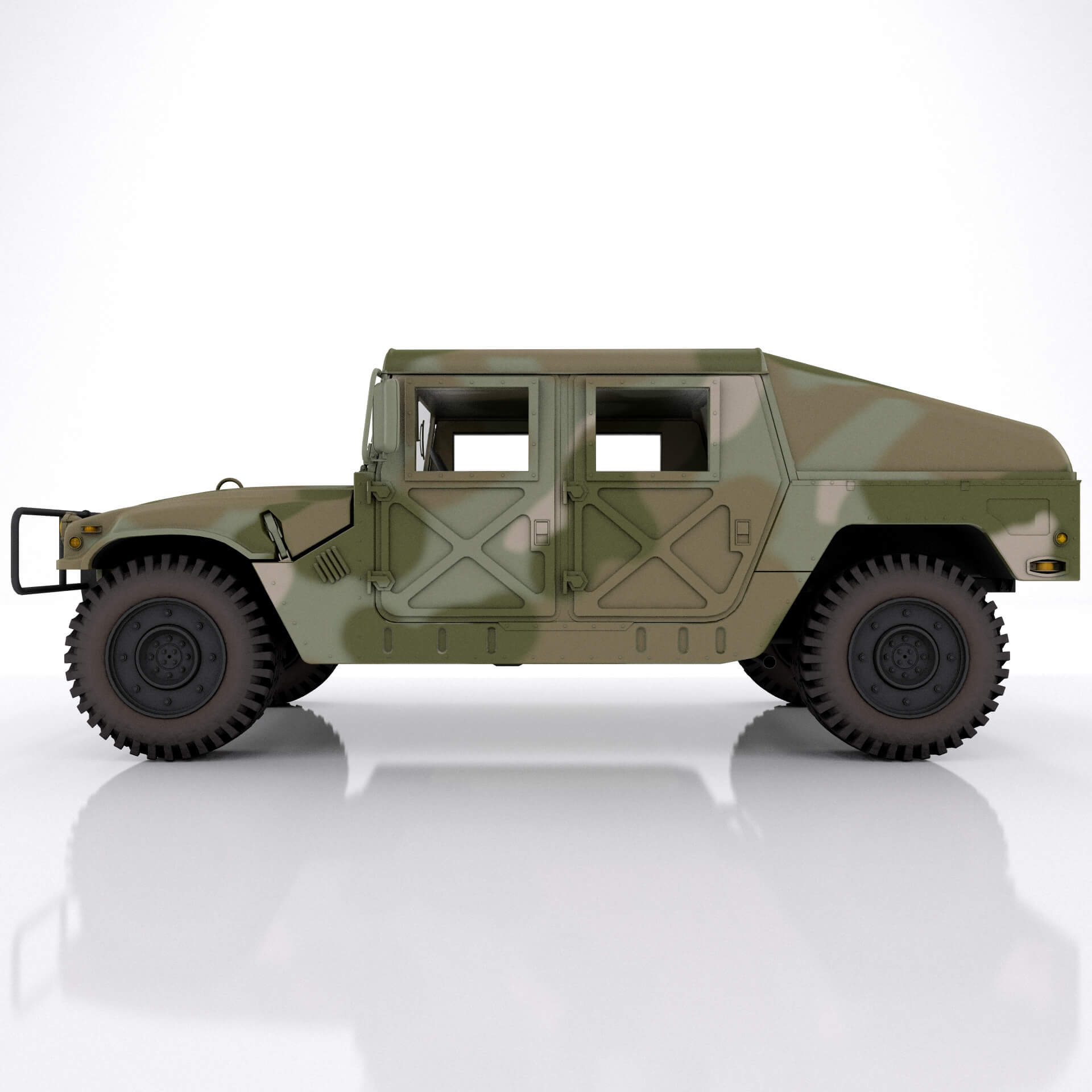 Hummer H1 Military Camouflage - 3D Model by RenderBlade