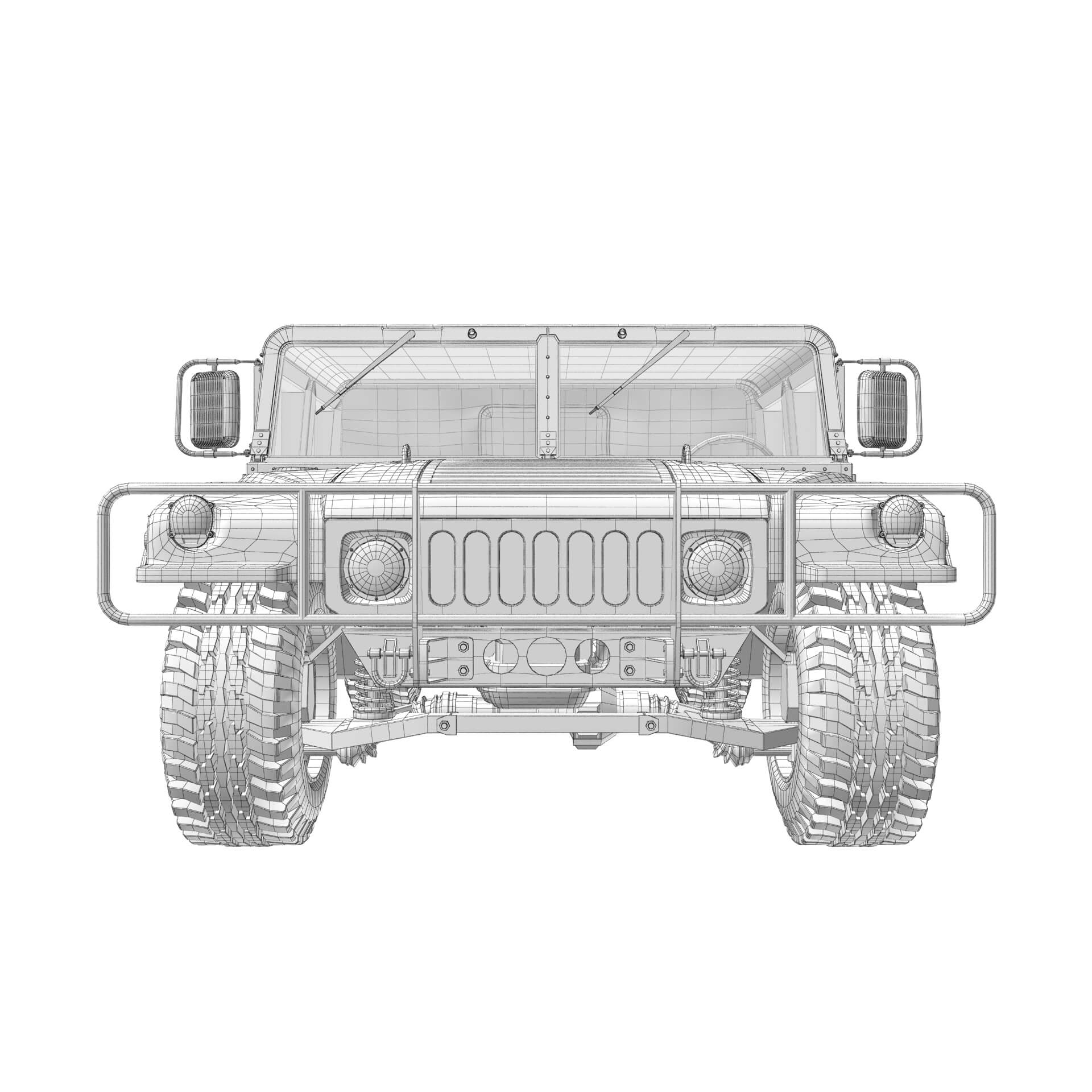 Hummer H1 Military Camouflage - 3D Model by RenderBlade