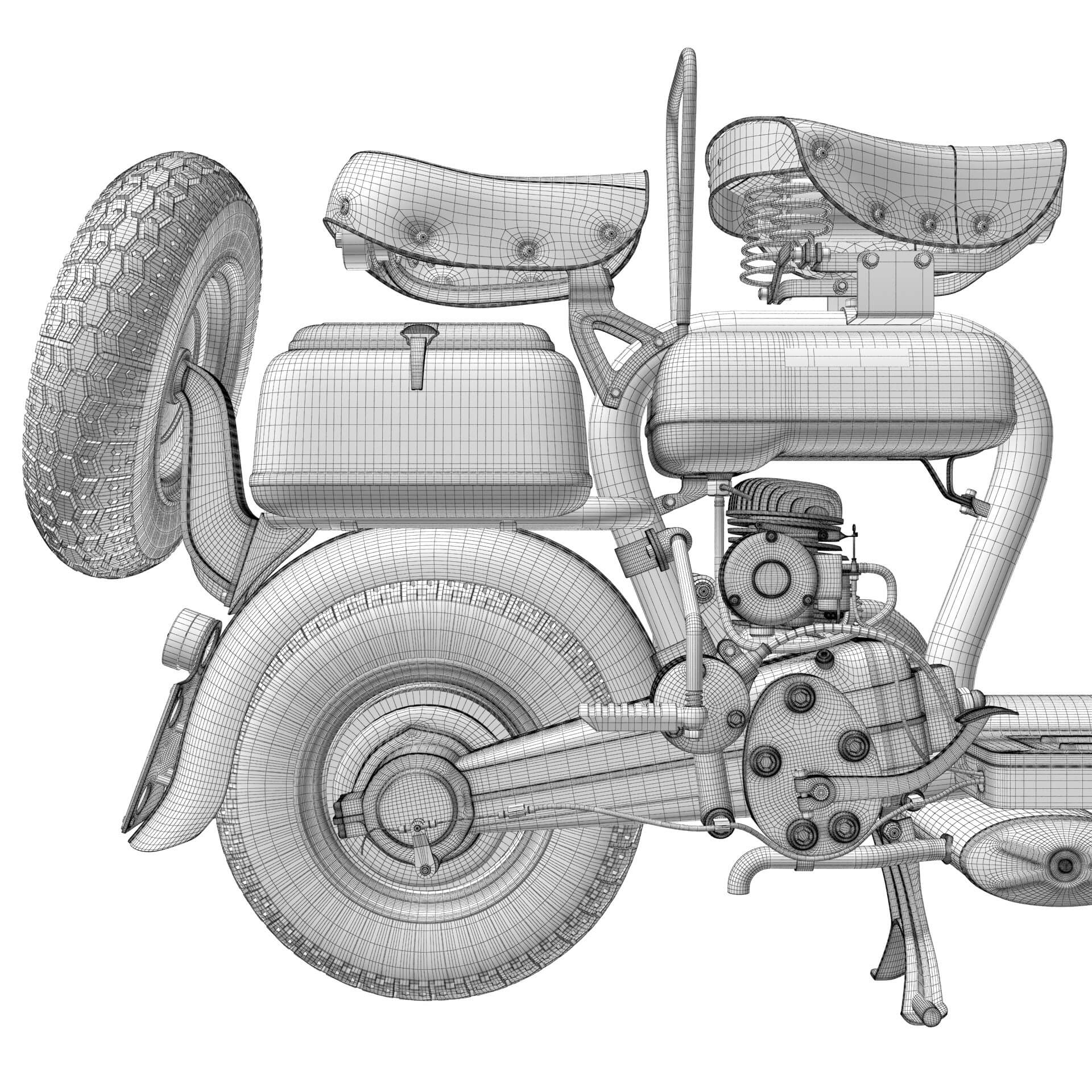 Lambretta Innocenti 125 1952 - 3D Model by RenderBlade