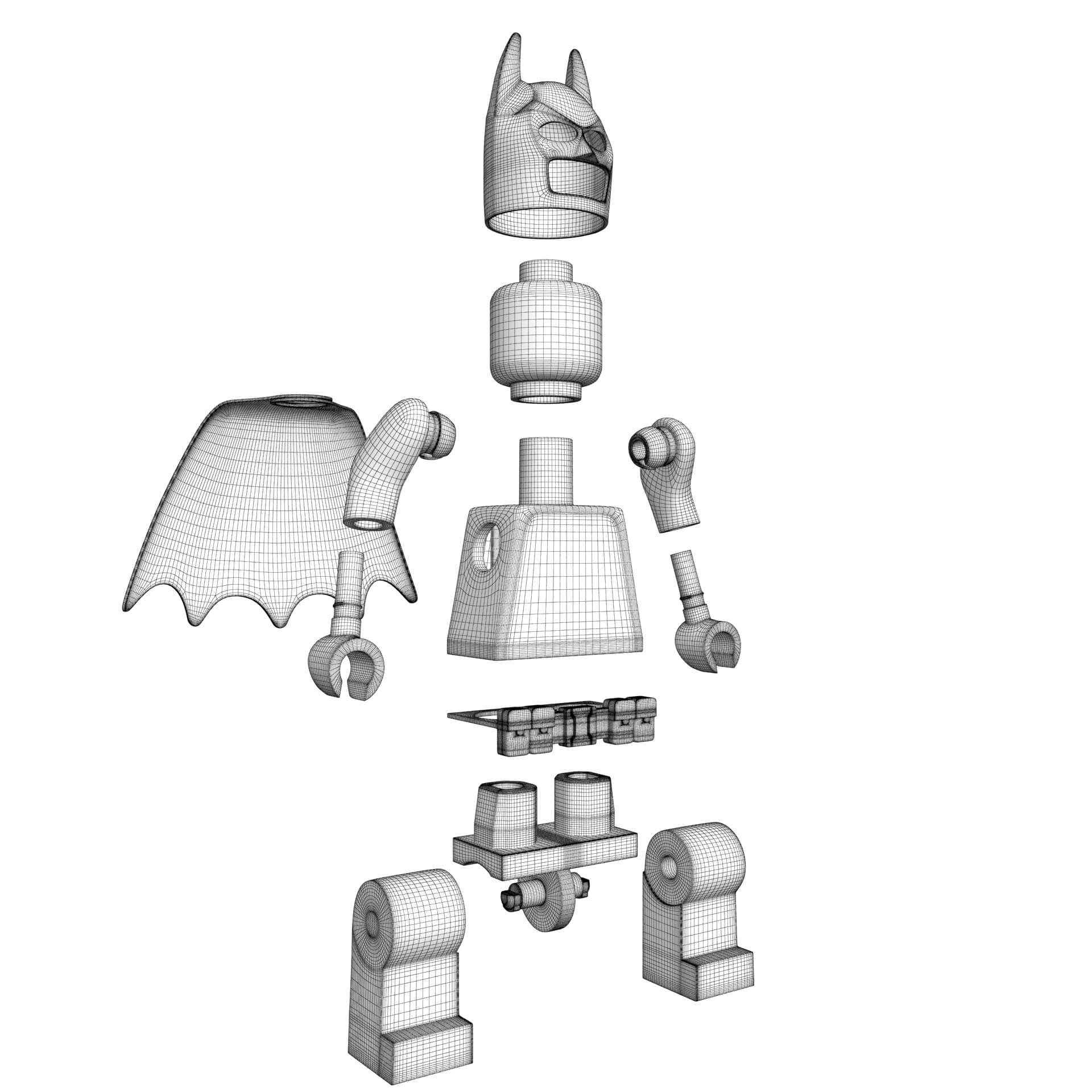 Batman Lego Figure - 3D Model by RenderBlade
