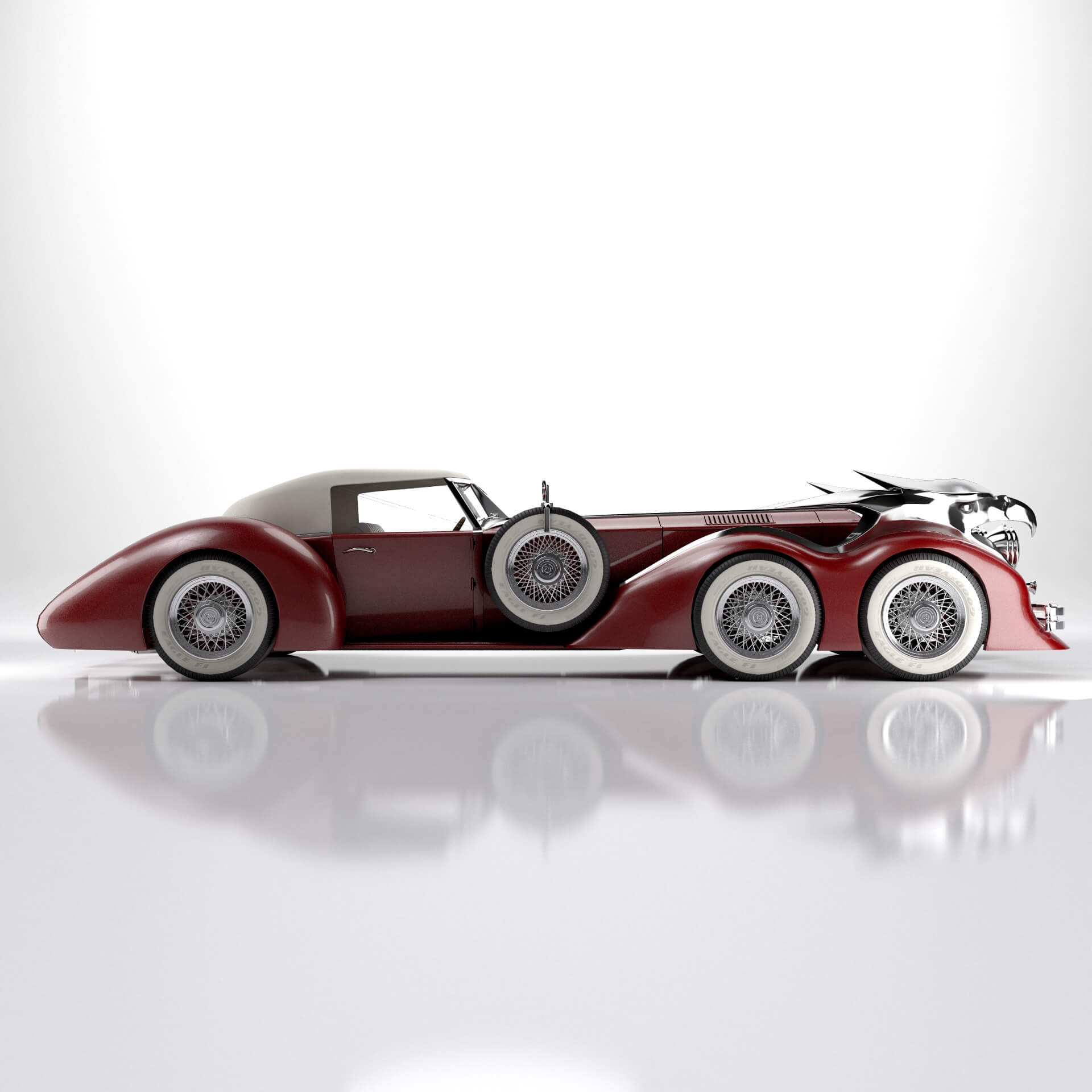 Old Classic Car Prototype - 3D Model by RenderBlade
