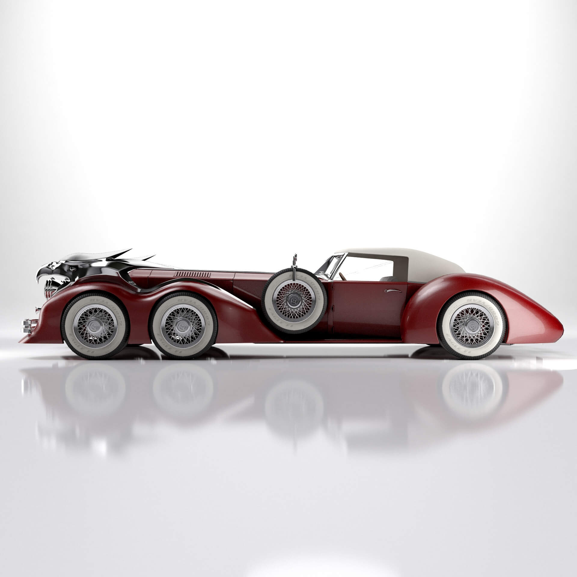 Old Classic Car Prototype - 3D Model by RenderBlade