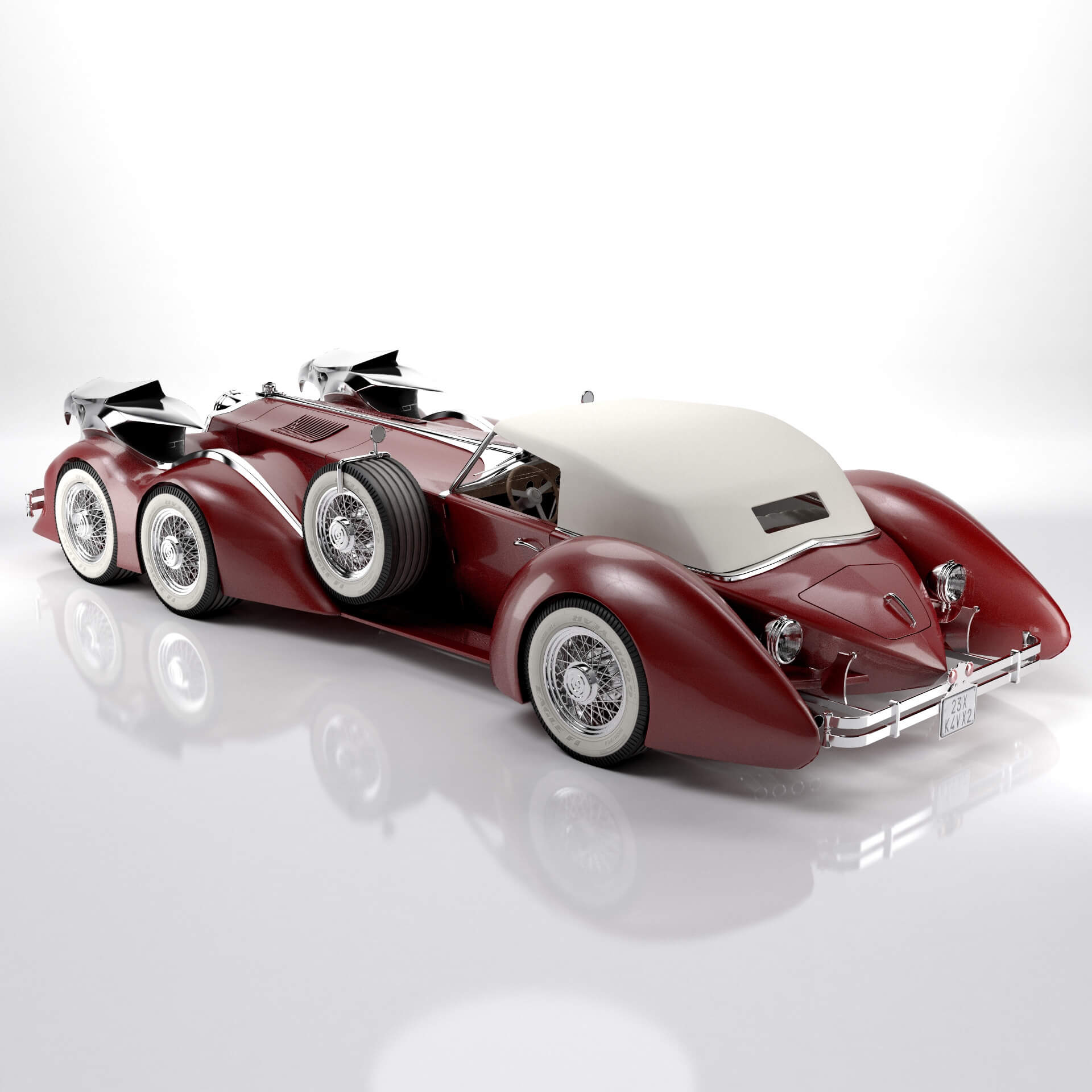 Old Classic Car Prototype - 3D Model by RenderBlade
