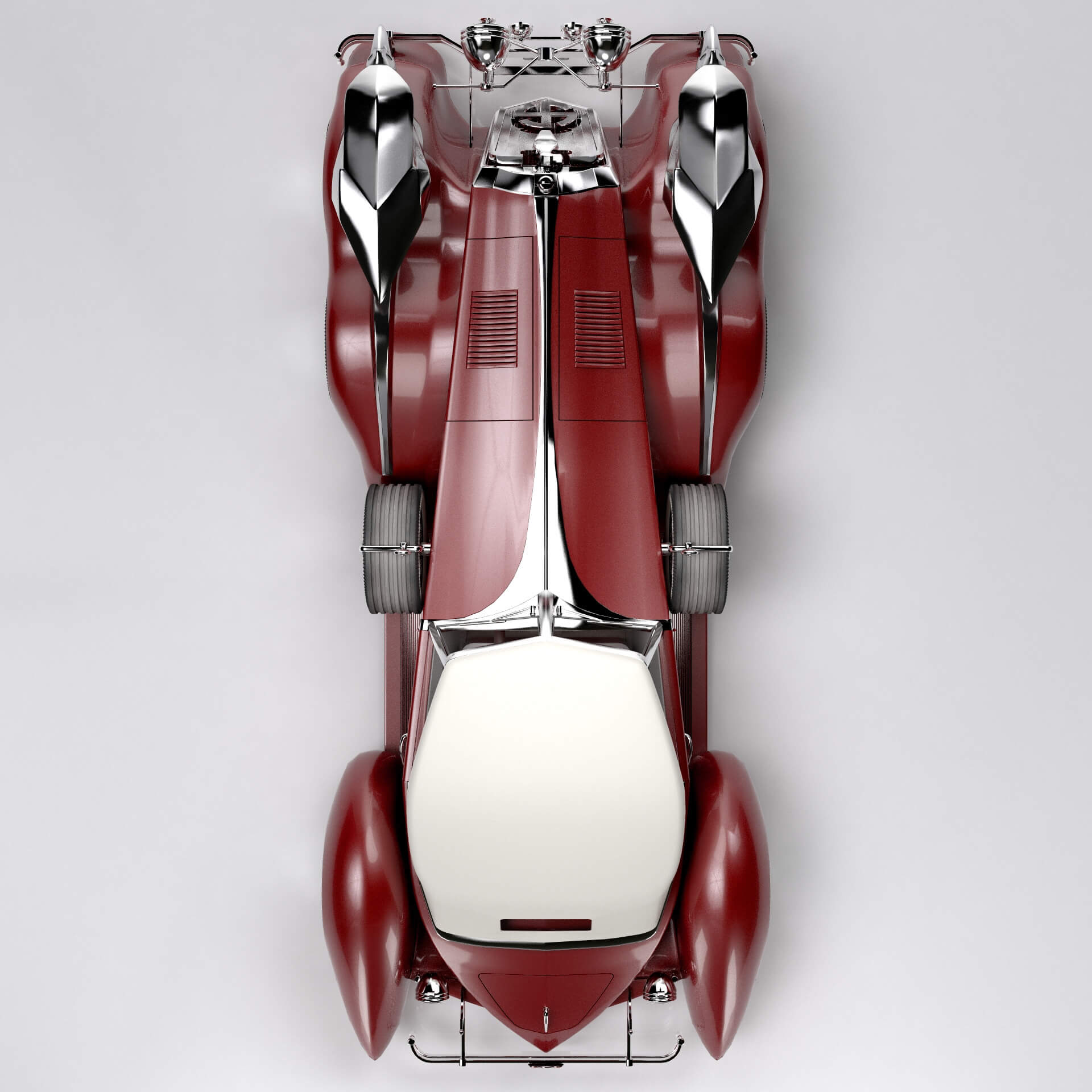 Old Classic Car Prototype - 3D Model by RenderBlade