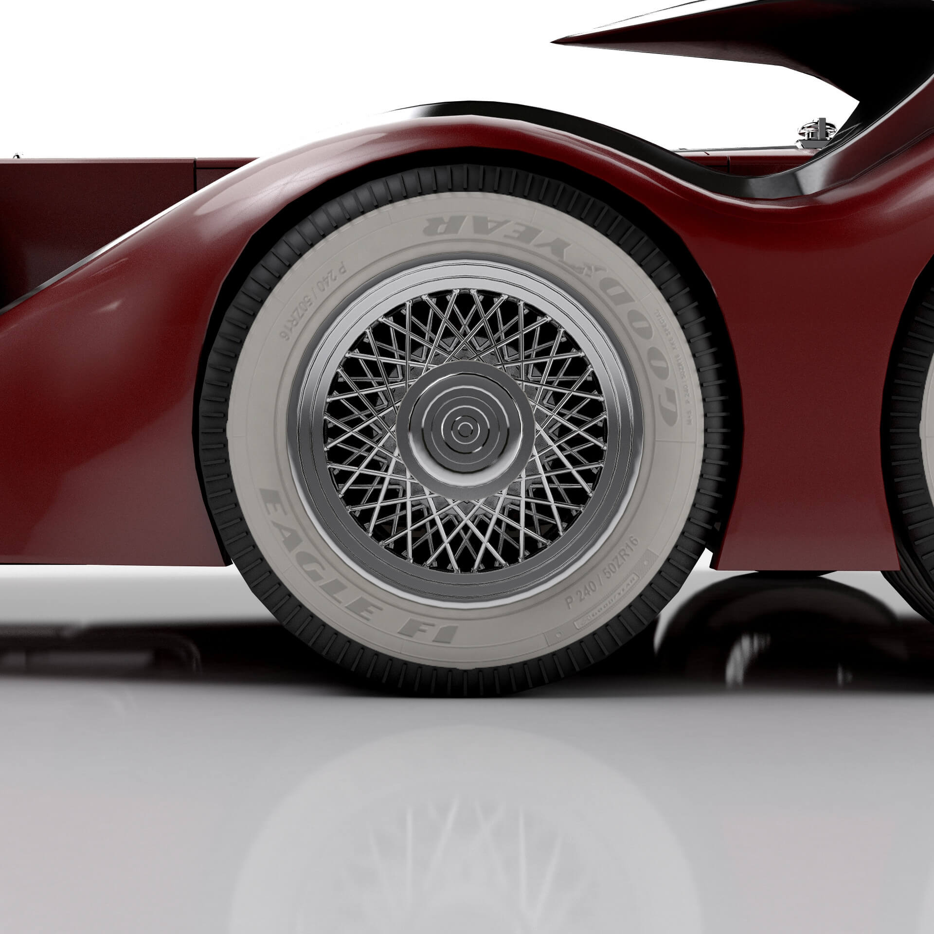 Old Classic Car Prototype - 3D Model by RenderBlade