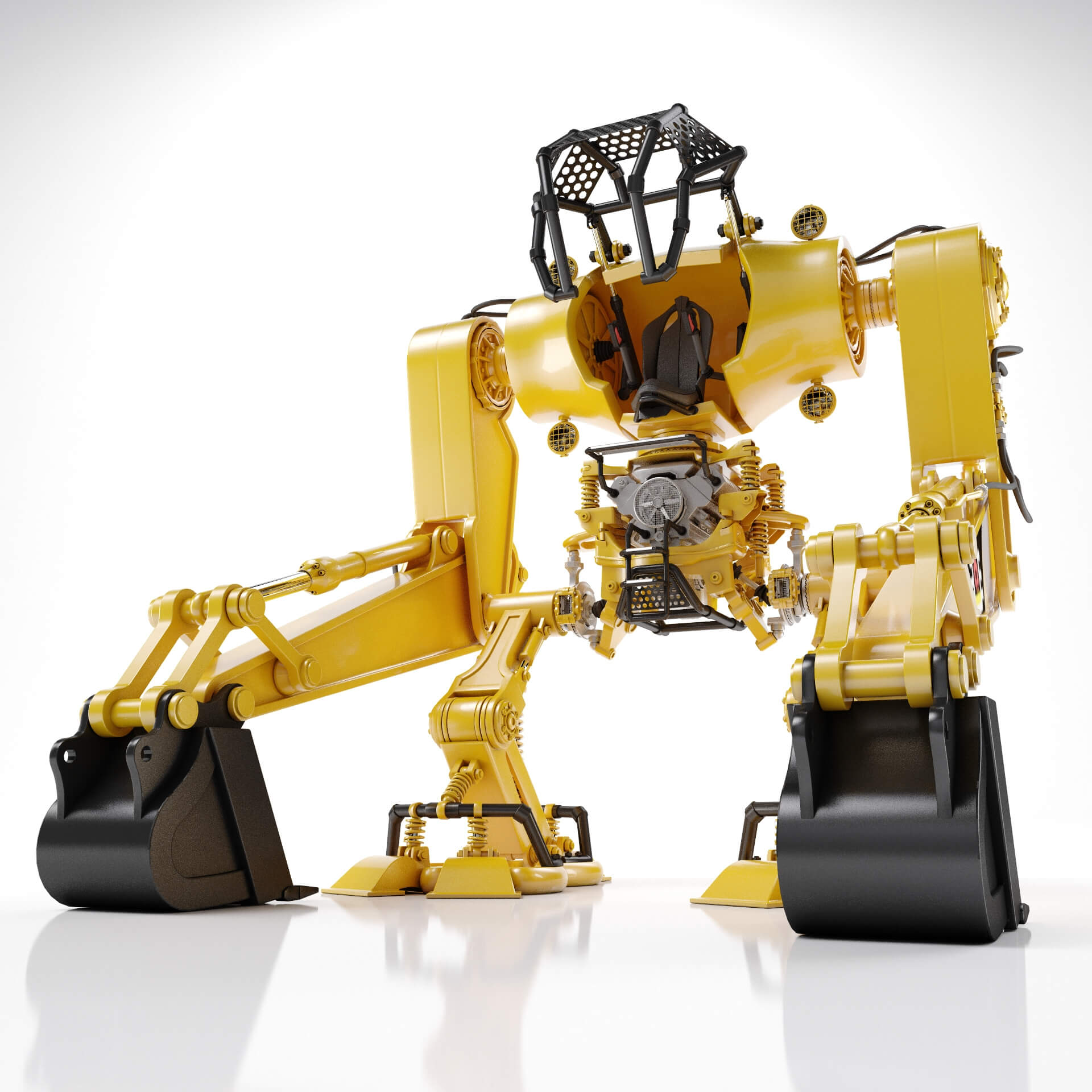Robot Excavator Clear - 3D Model by RenderBlade