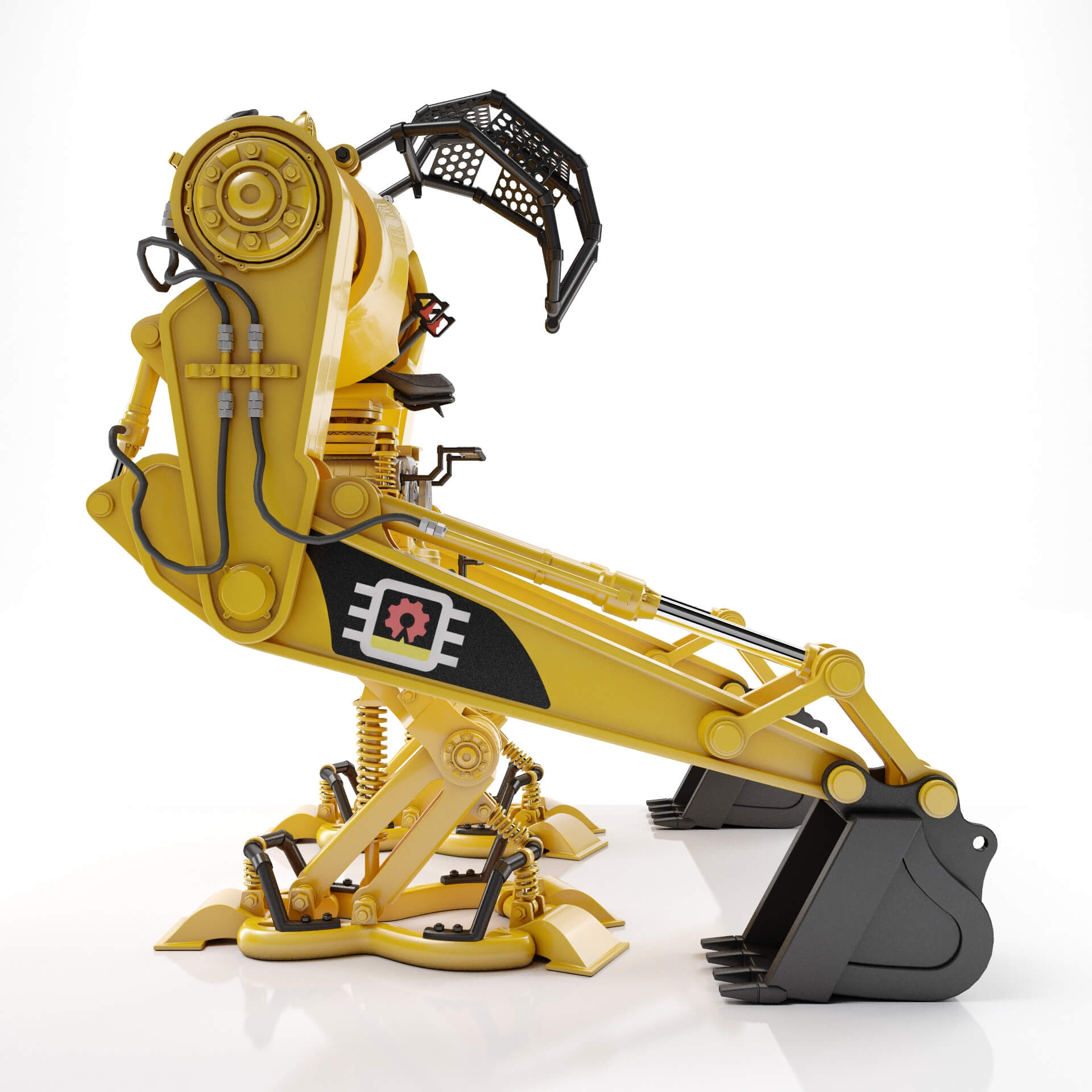 Robot Excavator Clear - 3D Model by RenderBlade