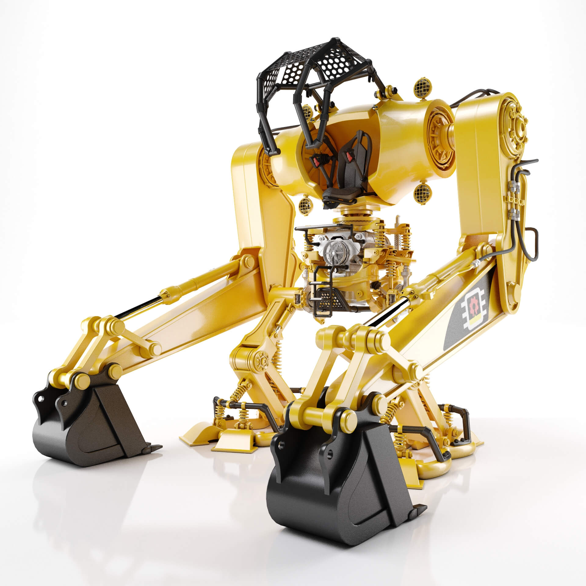 Robot Excavator Clear - 3D Model by RenderBlade