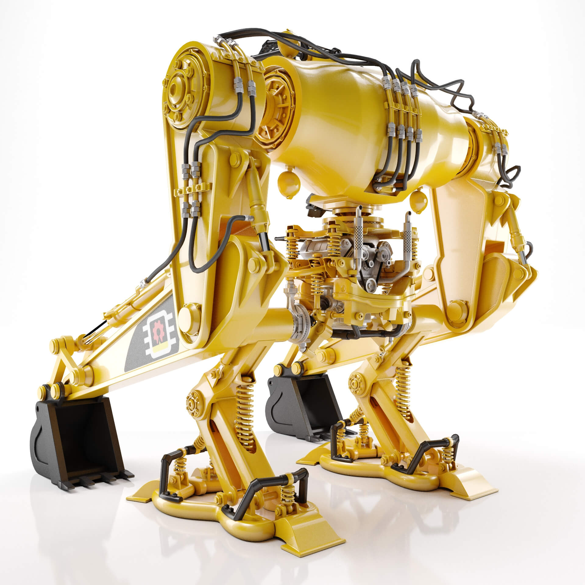 Robot Excavator Clear - 3D Model by RenderBlade