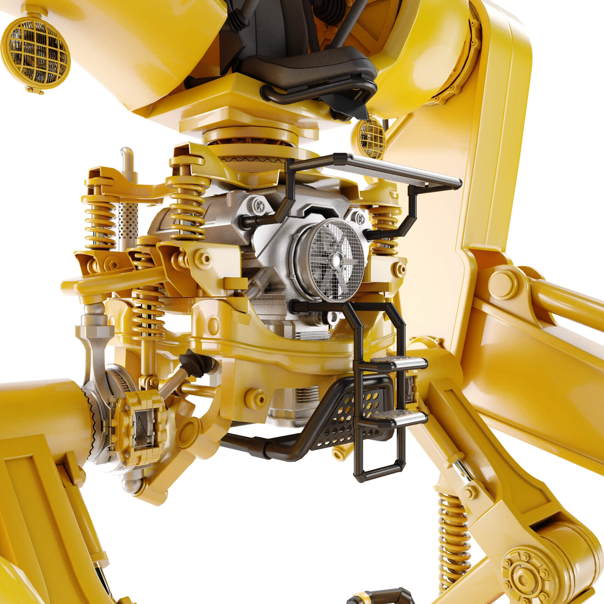 Robot Excavator Clear - 3D Model by RenderBlade